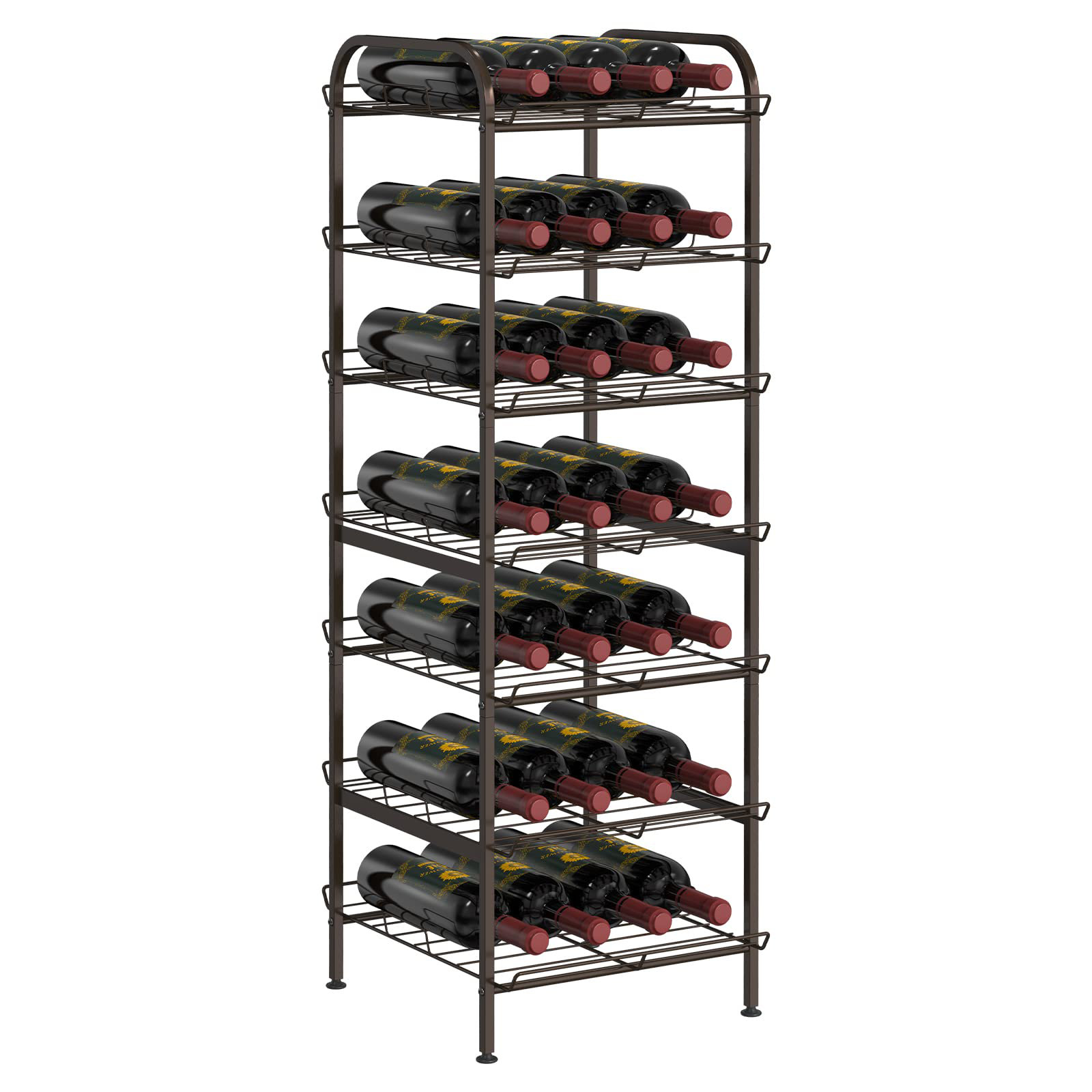 Latitude Run® Water Bottle Organizer 7 Tier Free Standing Vertical ...