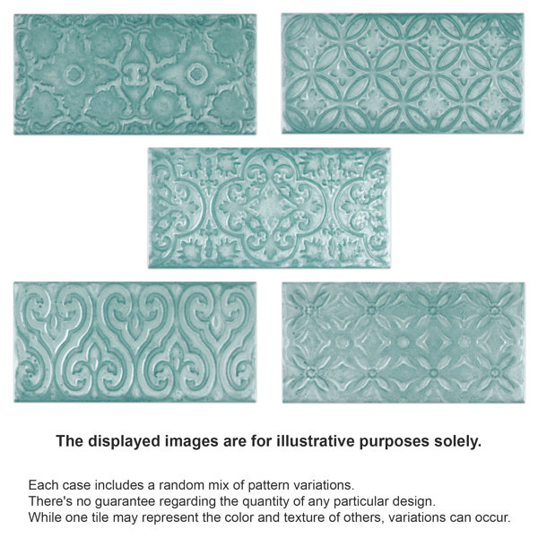 Supreme Tile Zurbaran 4.73 in. X 9.45 in. Polished Ceramic Subway Wall ...