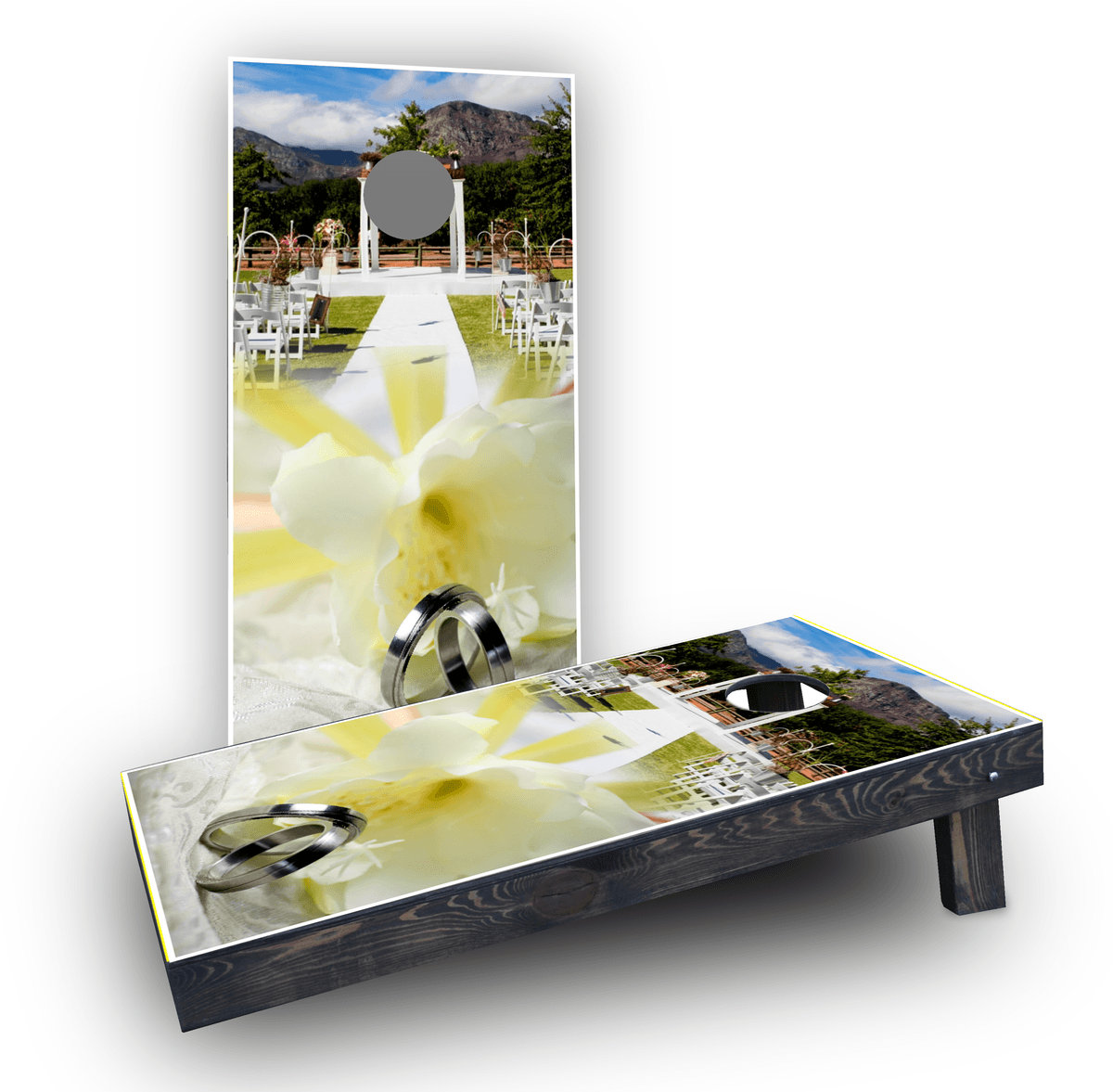 Custom Cornhole Boards Wedding Rings Cornhole Game Set - Wayfair Canada