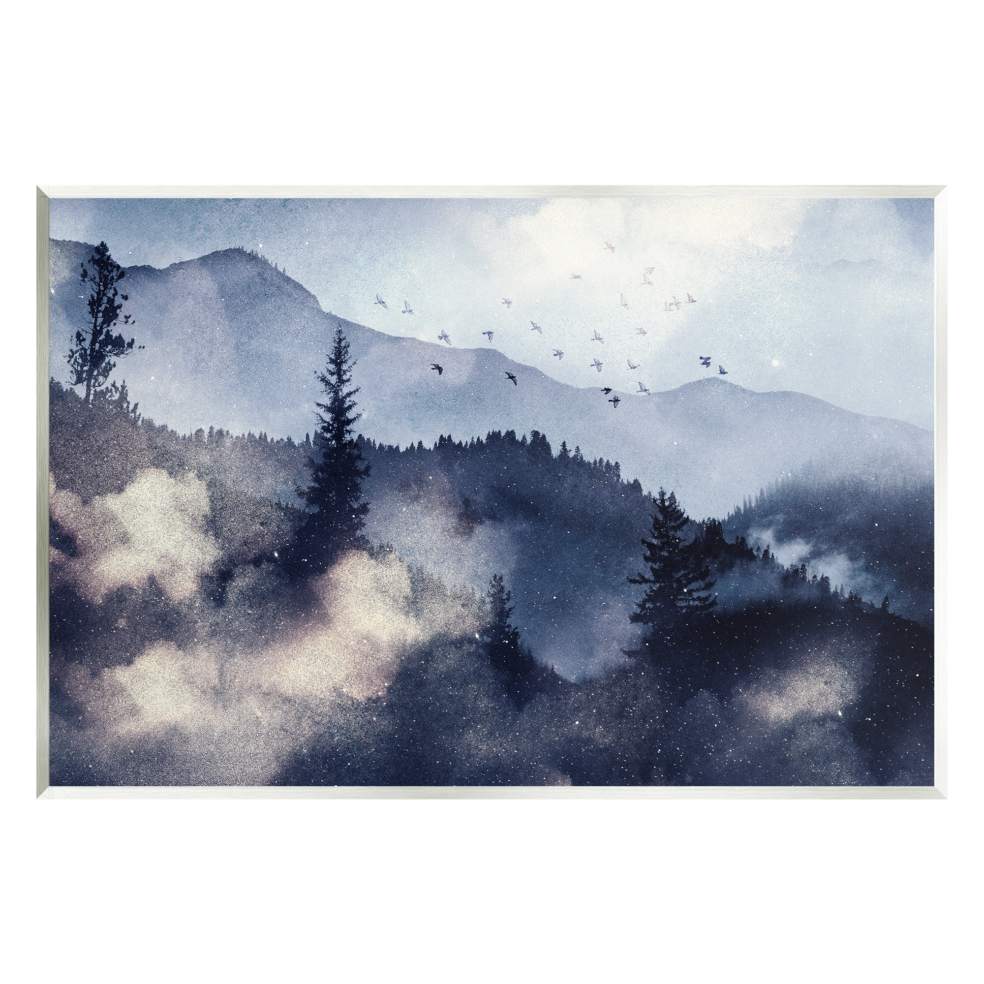 Stupell Industries Mountain Landscape Watercolor On MDF by LSR Design ...