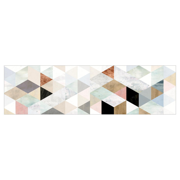 Corrigan Studio Guinn 60 x 210cm PVC Tile in Grey/Brown/Black/Pink ...