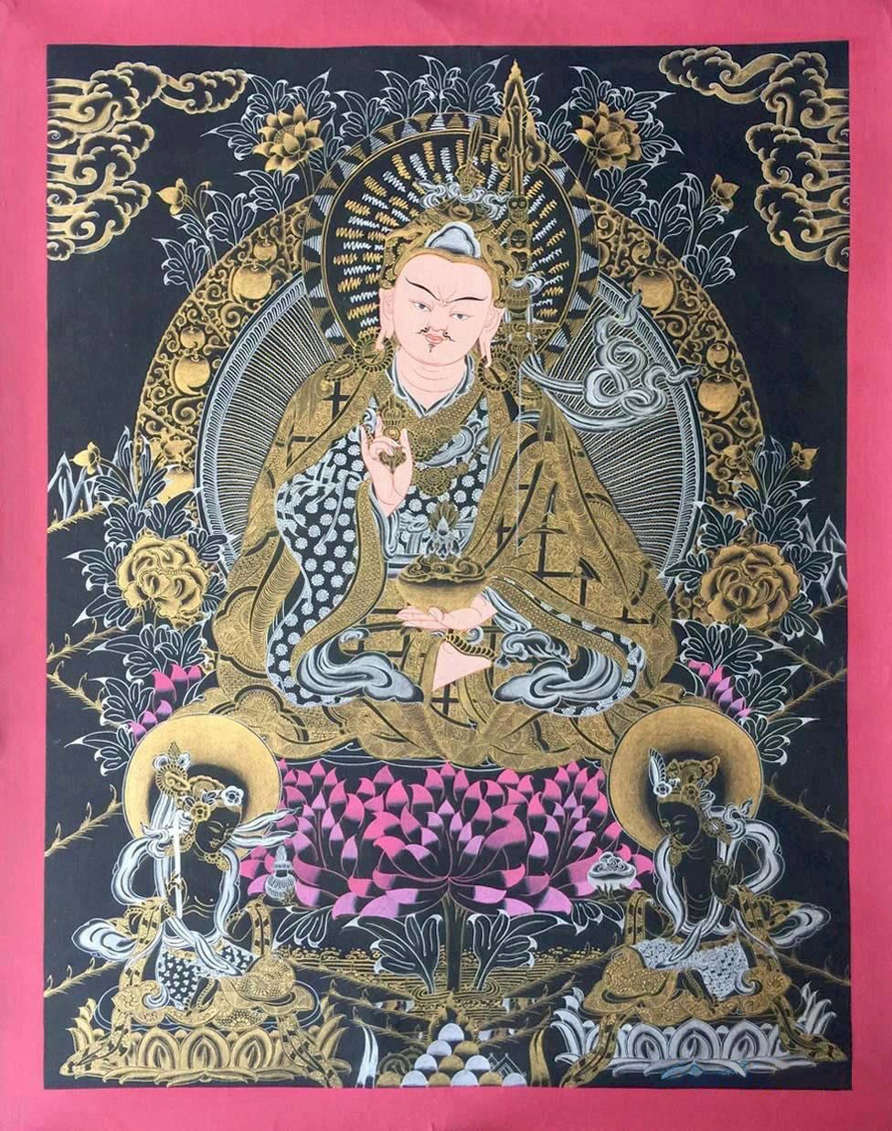 Exotic India Guru Rinpoche Thangka (Brocadeless Thangka) | Wayfair