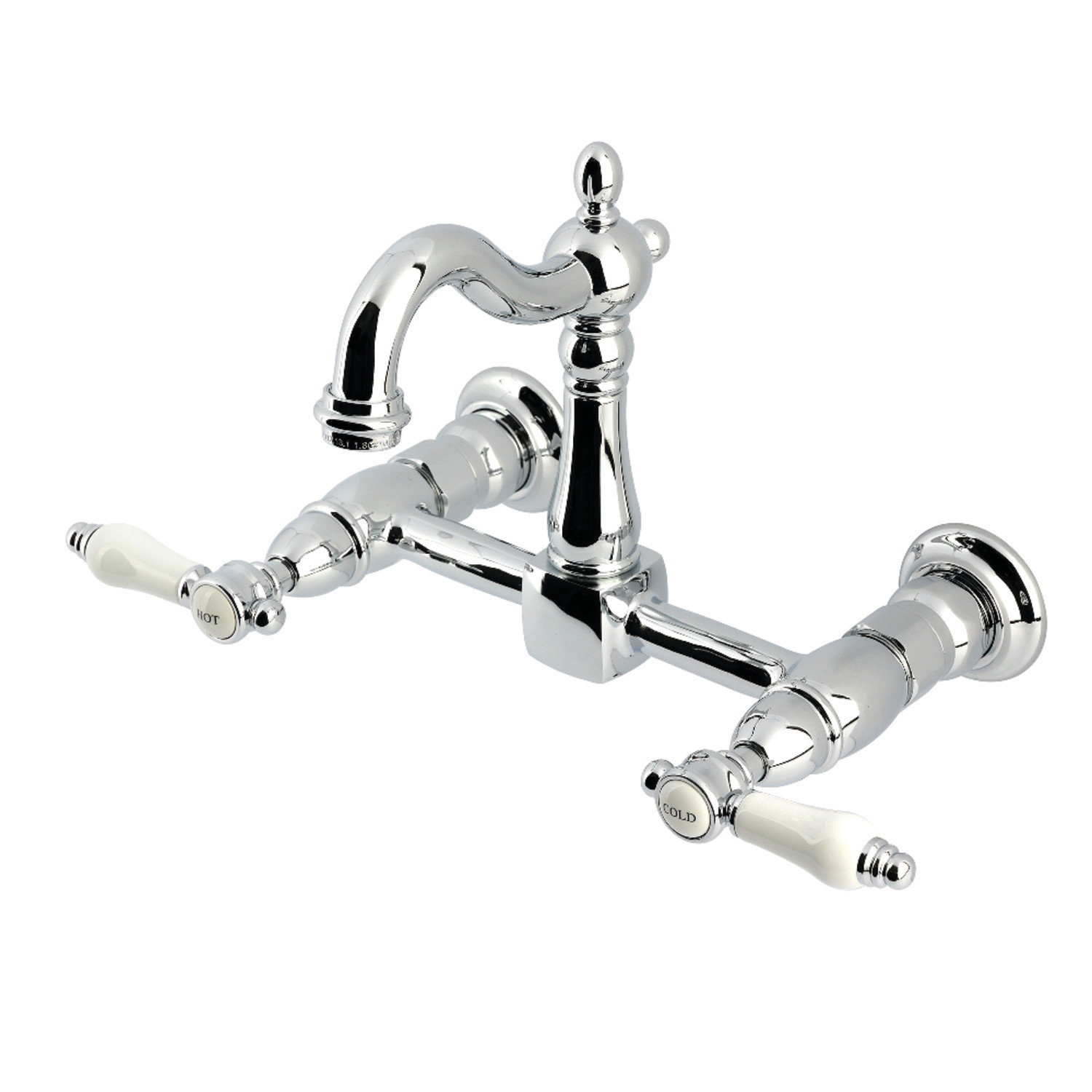Kingston Brass Bel-Air Double-Handle 2-Hole Wall-Mount Bridge Kitchen ...