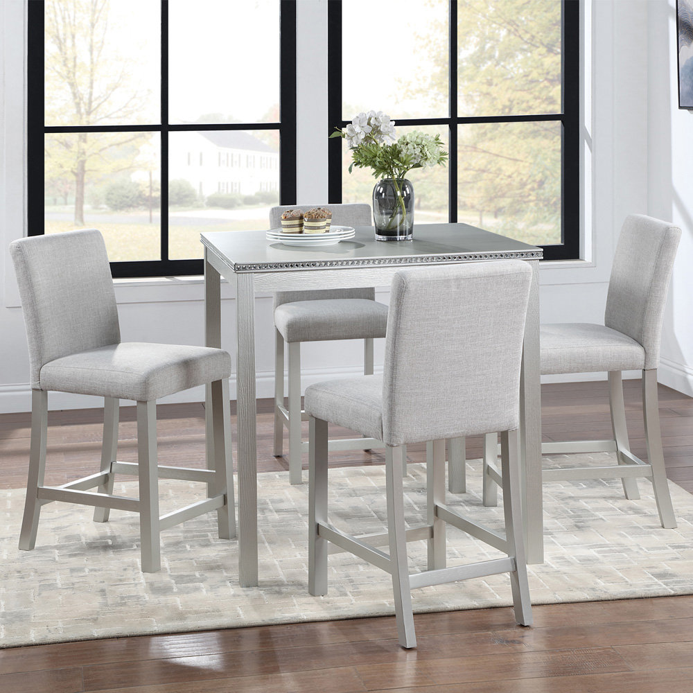Latitude Run® Laylen Square 34.5'' L x 34.5'' W Dining Set | Wayfair