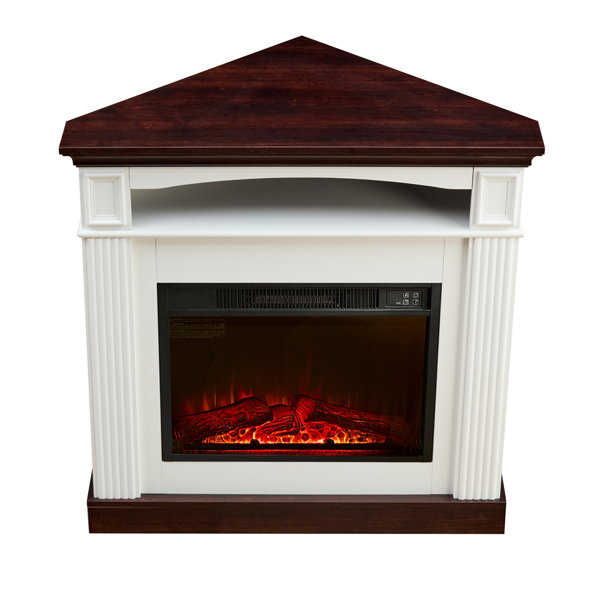 Lark Manor™ Corner Electric Fireplace With Mantelpiece For Living Room ...