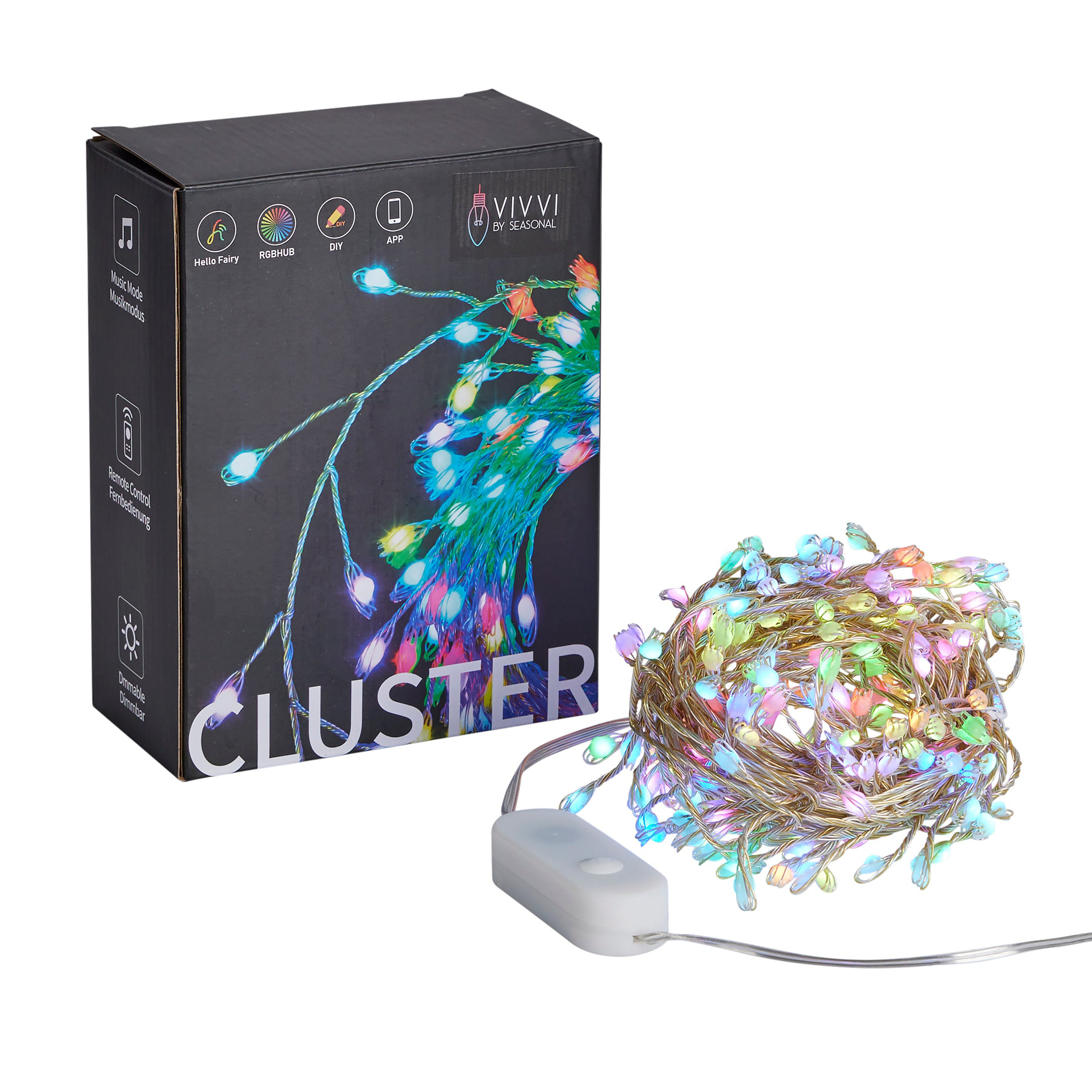 Seasonal Vivvi App Based RGB Cluster Lights, 19.7' 200 LEDs | Wayfair