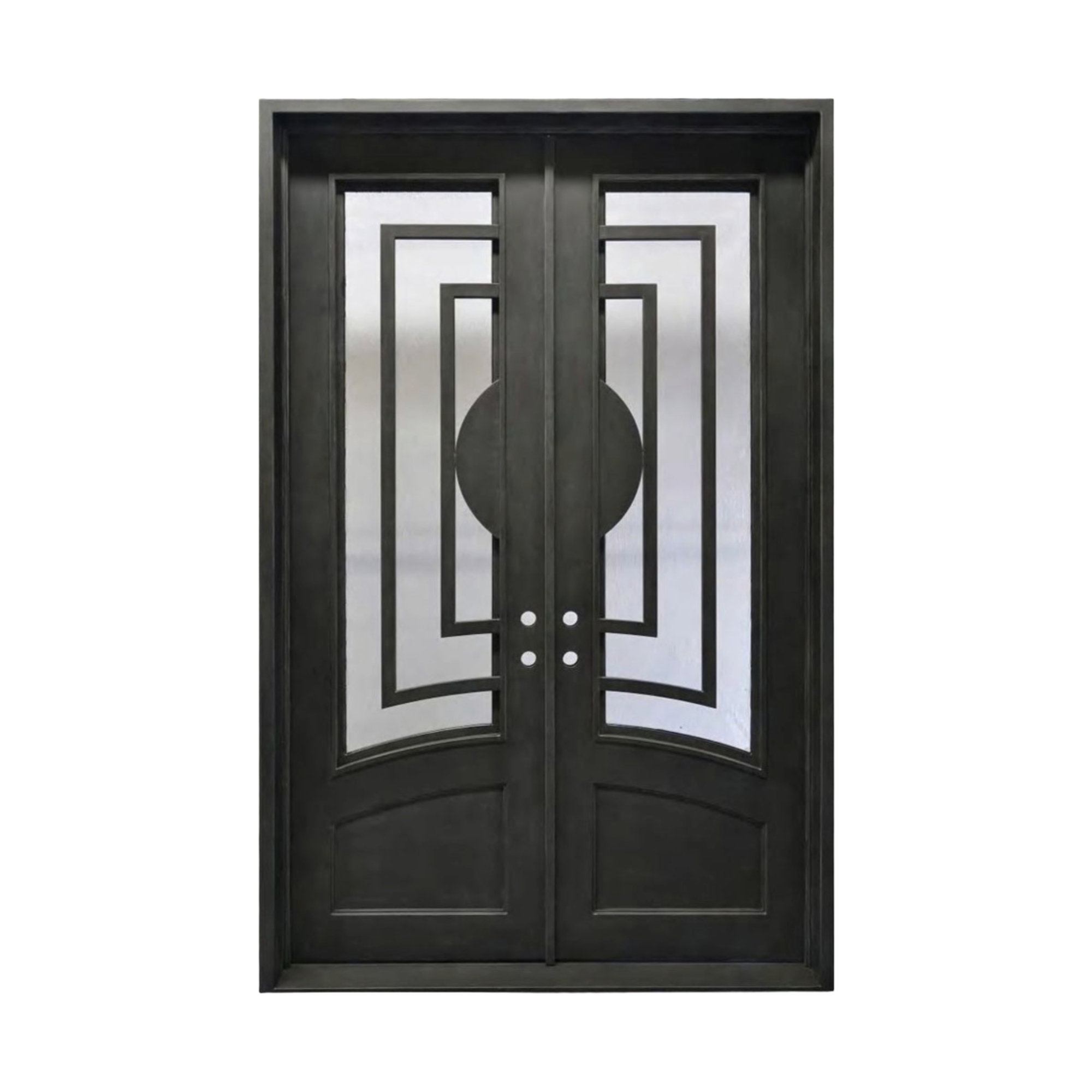 Nationwide Iron Works Labyrinth Iron Double Doors | Wayfair