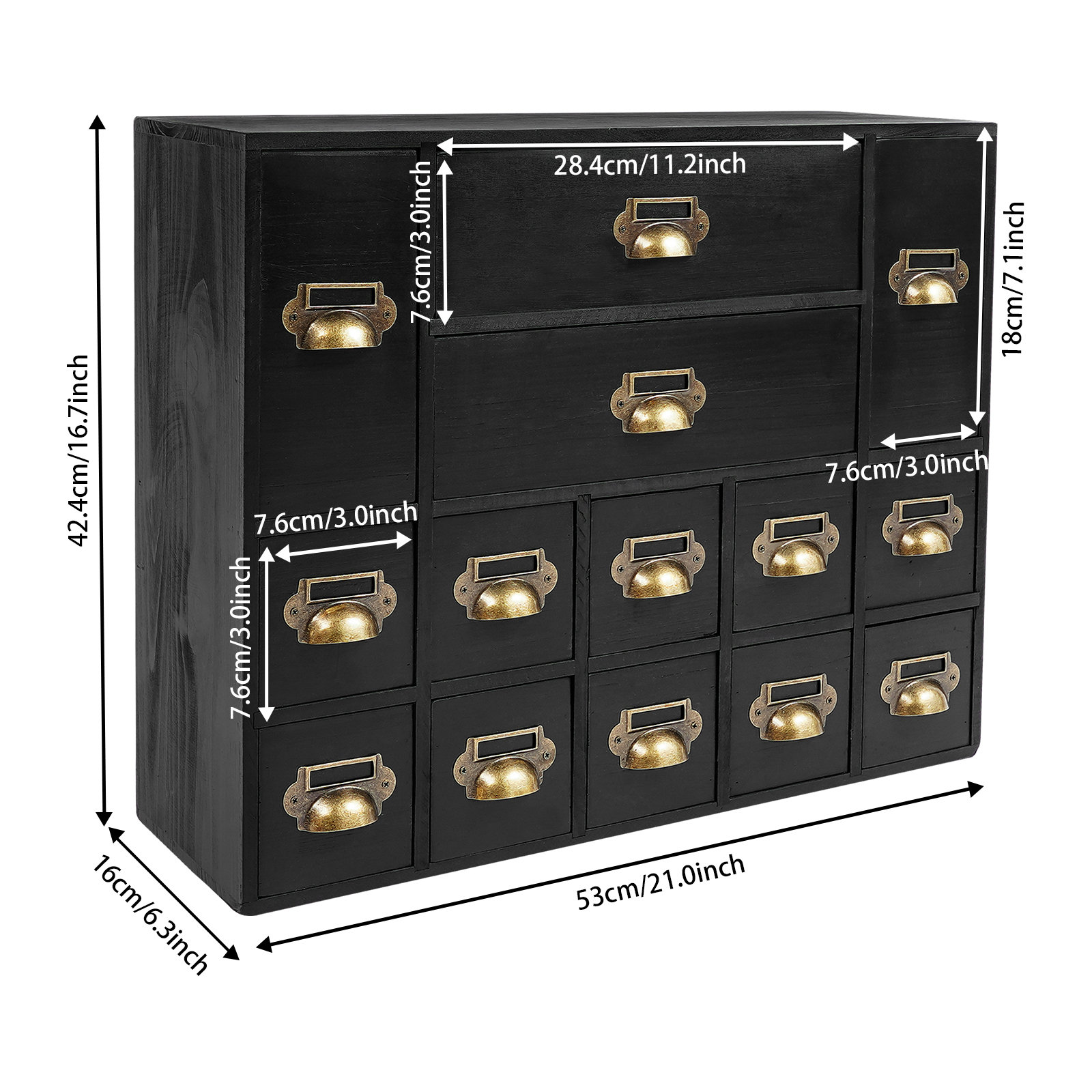 Gracie Oaks 14 Slot Drawer Storage Box Drawers Storage Cabinet Storage ...