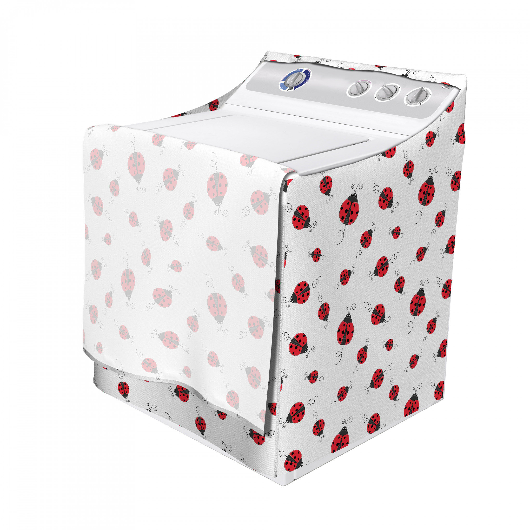 East Urban Home Ladybug with Dotted Wings Swirls and Curves Pattern ...