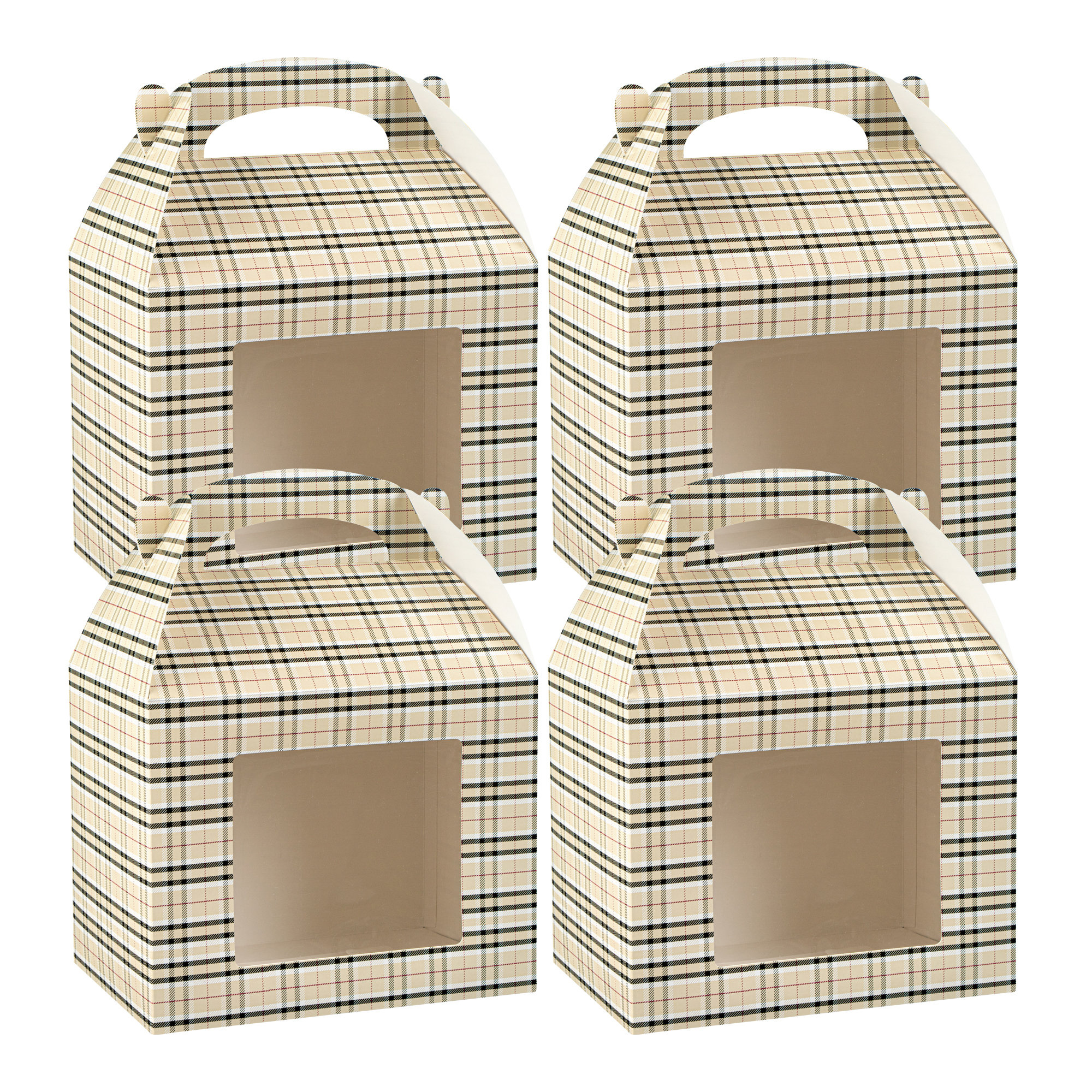 Restaurantware Gable Gift Boxes Pack of 100 Paper Treat Boxes 10 x 7 x ...