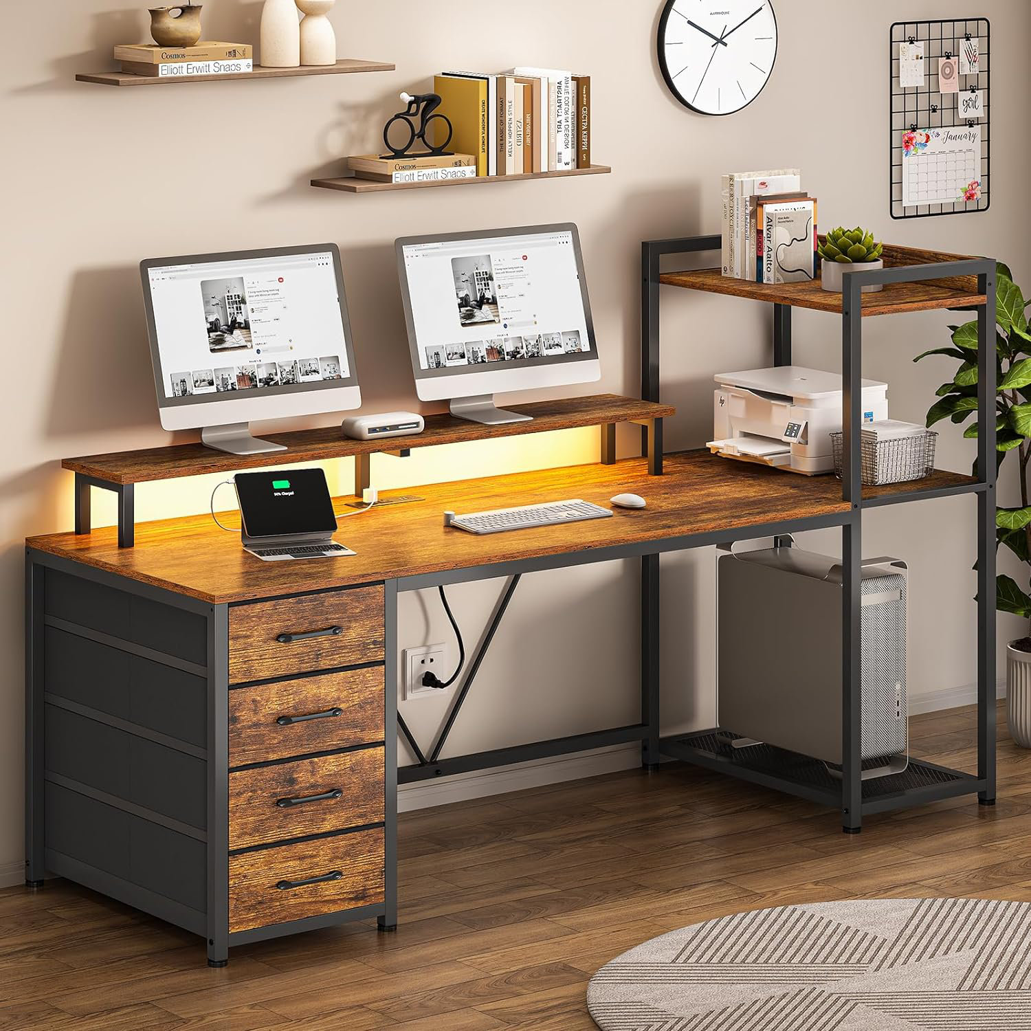 Wrought Studio Computer Desk With Storage - Wayfair Canada