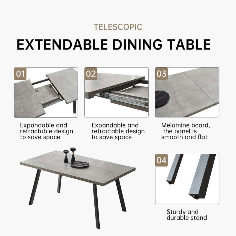 George Oliver Herkus Extendable Dining Table | Wayfair