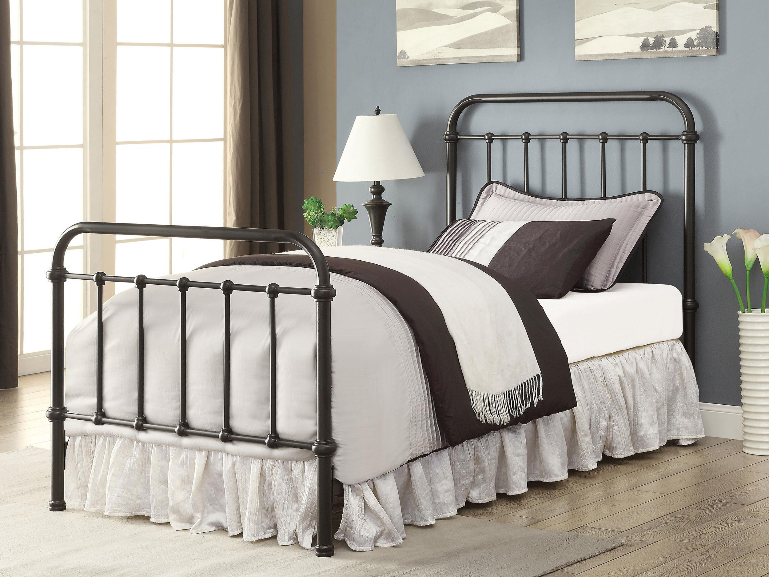 Latitude Run® Metal Twin Open Frame Bed Dark Bronze - Wayfair Canada