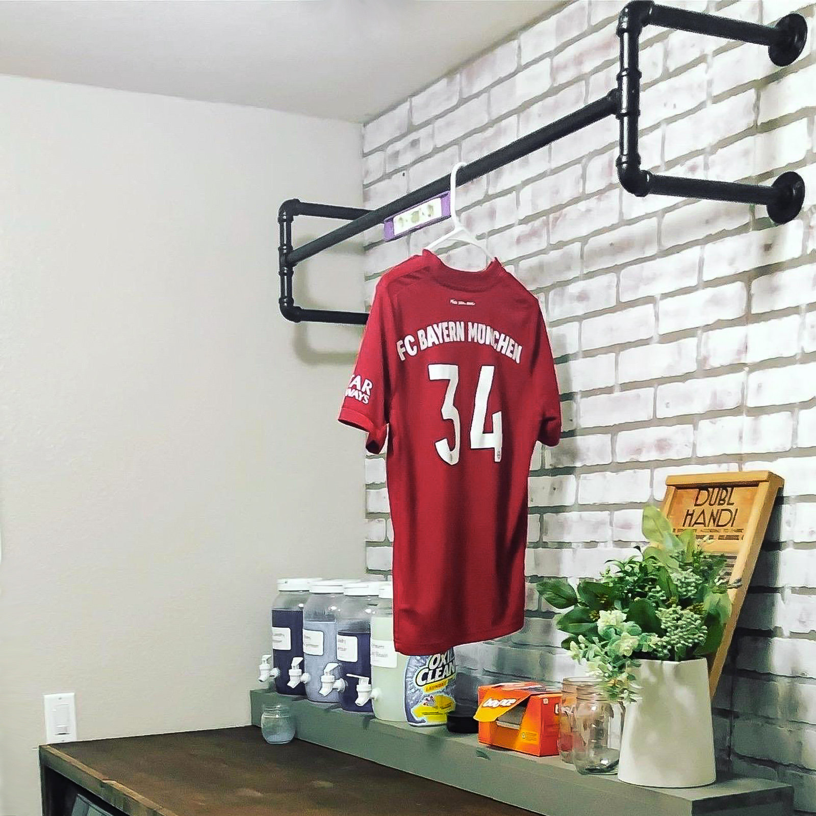 Williston Forge Wall Mounted Industrial Pipe Coat Rack & Reviews ...