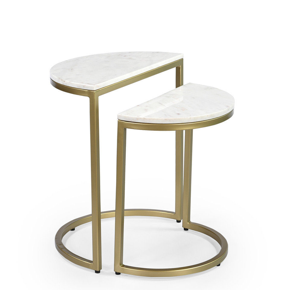 Everly Quinn Burma marble nesting tables | Wayfair