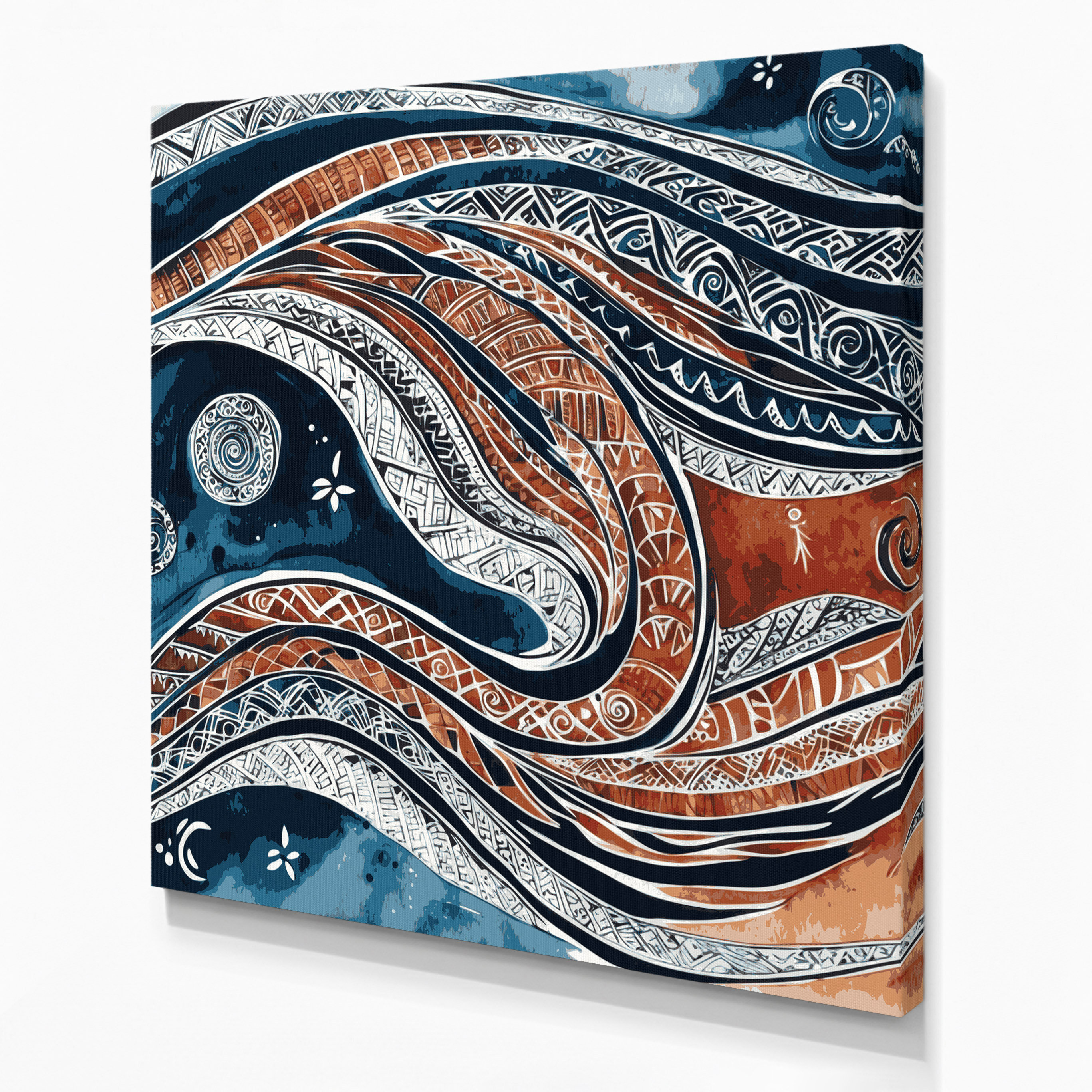 Bay Isle Home™ Hawaiian Polynesian Patterns Gray Canvas Wall Art | Wayfair
