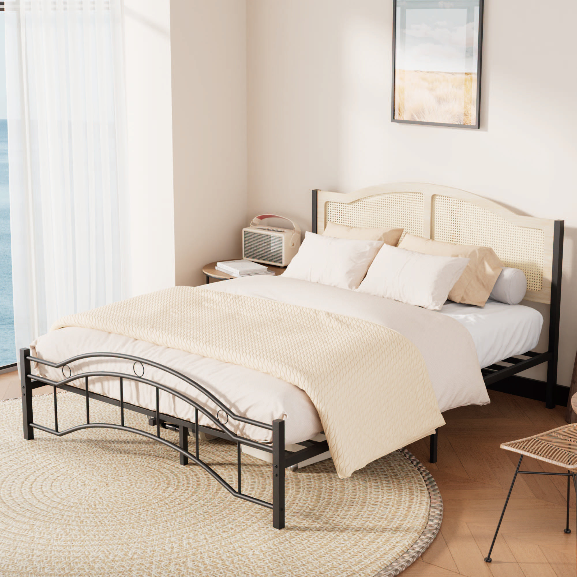 Winston Porter Taniece Metal Open-Frame Bed | Wayfair