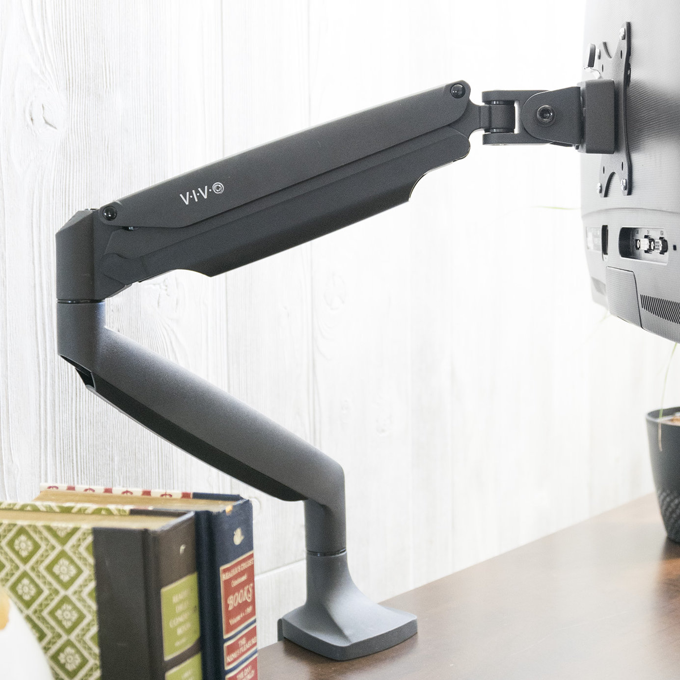 Vivo Pneumatic Arm Single Monitor Desk Mount & Reviews | Wayfair