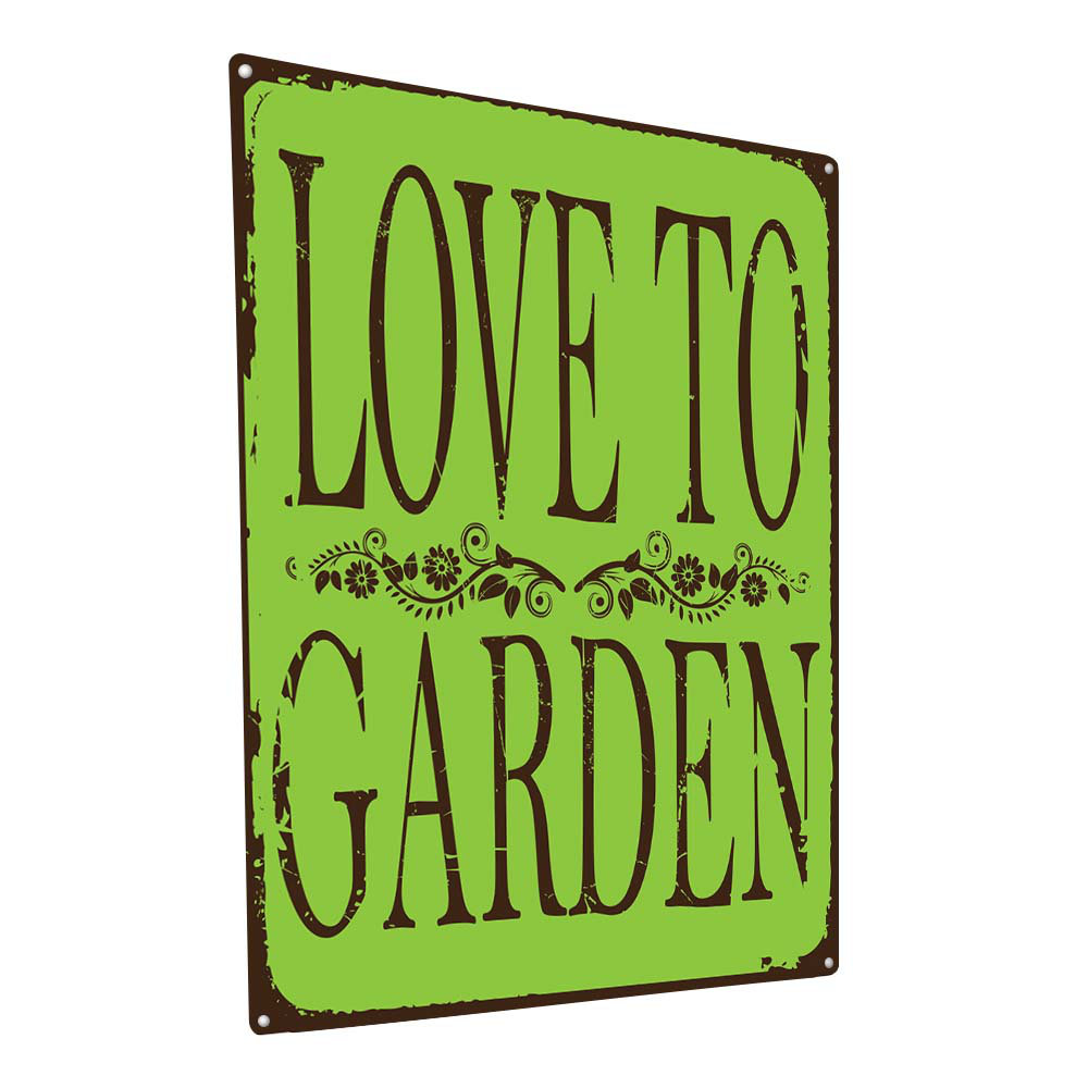 Gracie Oaks Love To Garden Metal Sign | Wayfair