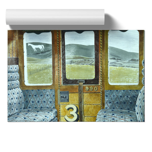 East Urban Home Train Landscape by Eric Ravilious - No Frame Painting ...