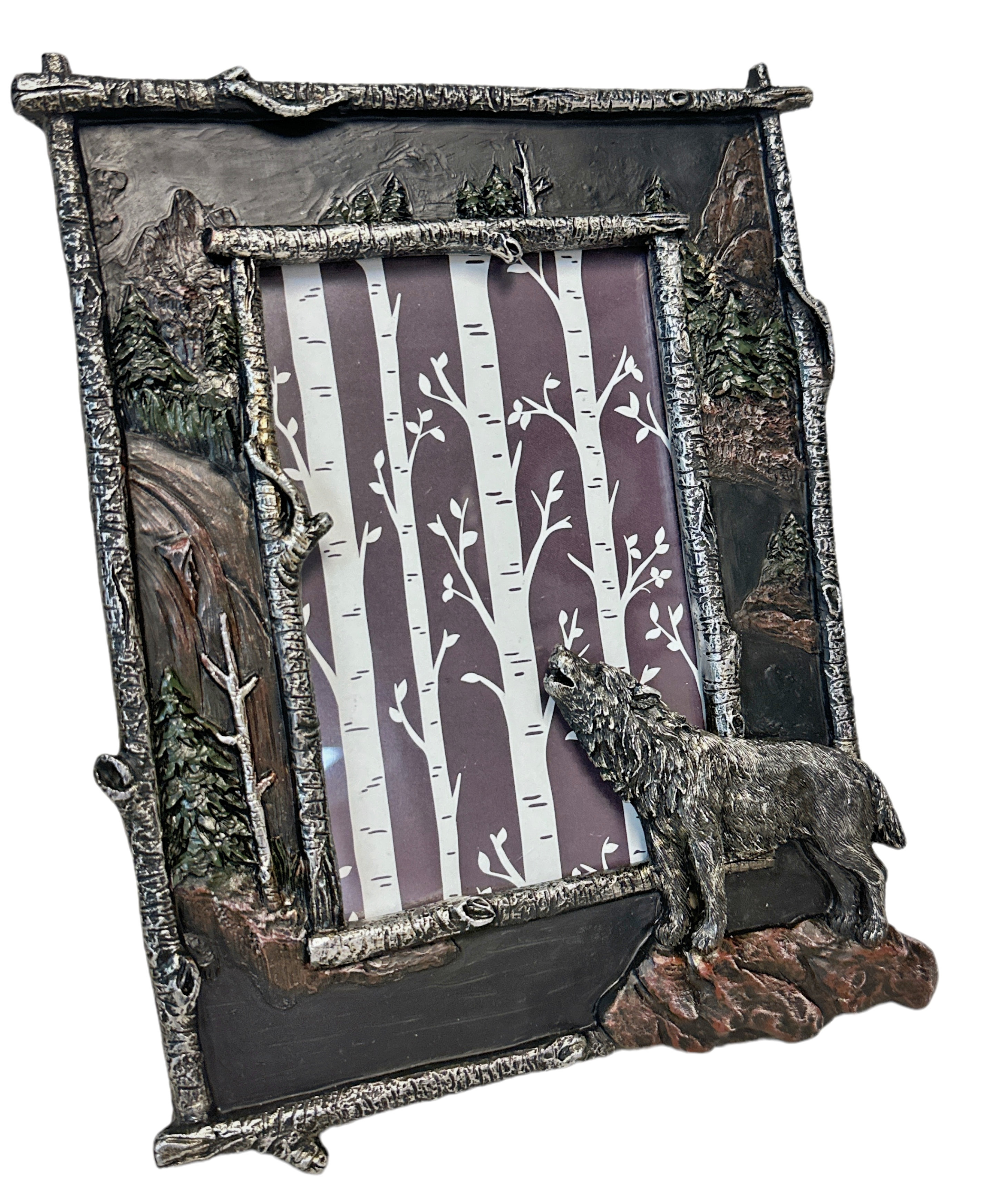 Millwood Pines Howling Lone Wolf Woodland Mountains Nature Themed 6” x ...