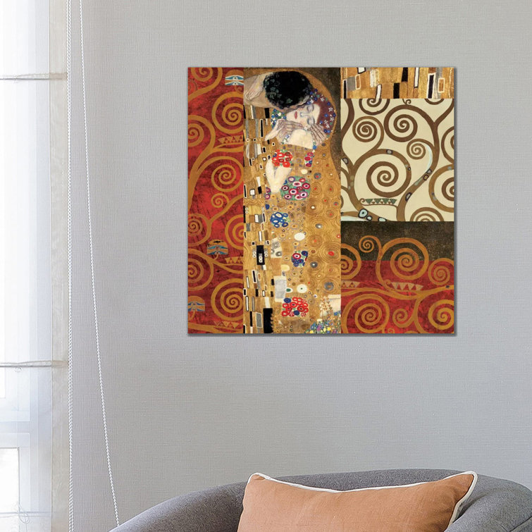 ClassicLiving Klimt Details (The Kiss) by Gustav Klimt - Wrapped Canvas ...