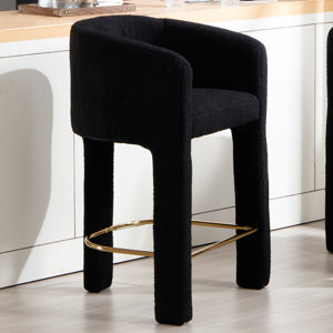 Mercer41 Modern Counter Height Bar Stools, 26" Barrel Bar Stools With ...