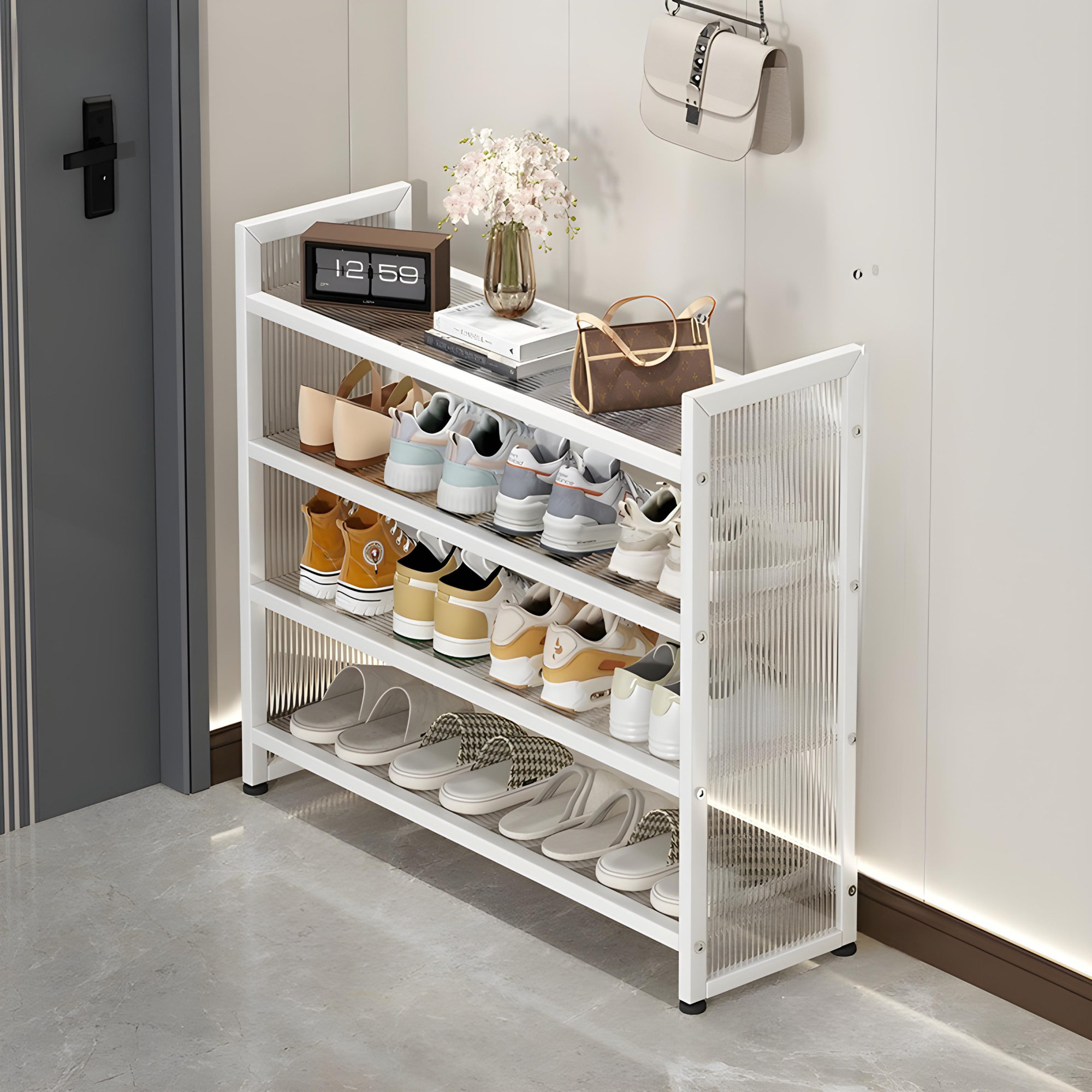 Latitude Run® Multi Story Household Narrow Shoe Rack Dormitory Rental ...