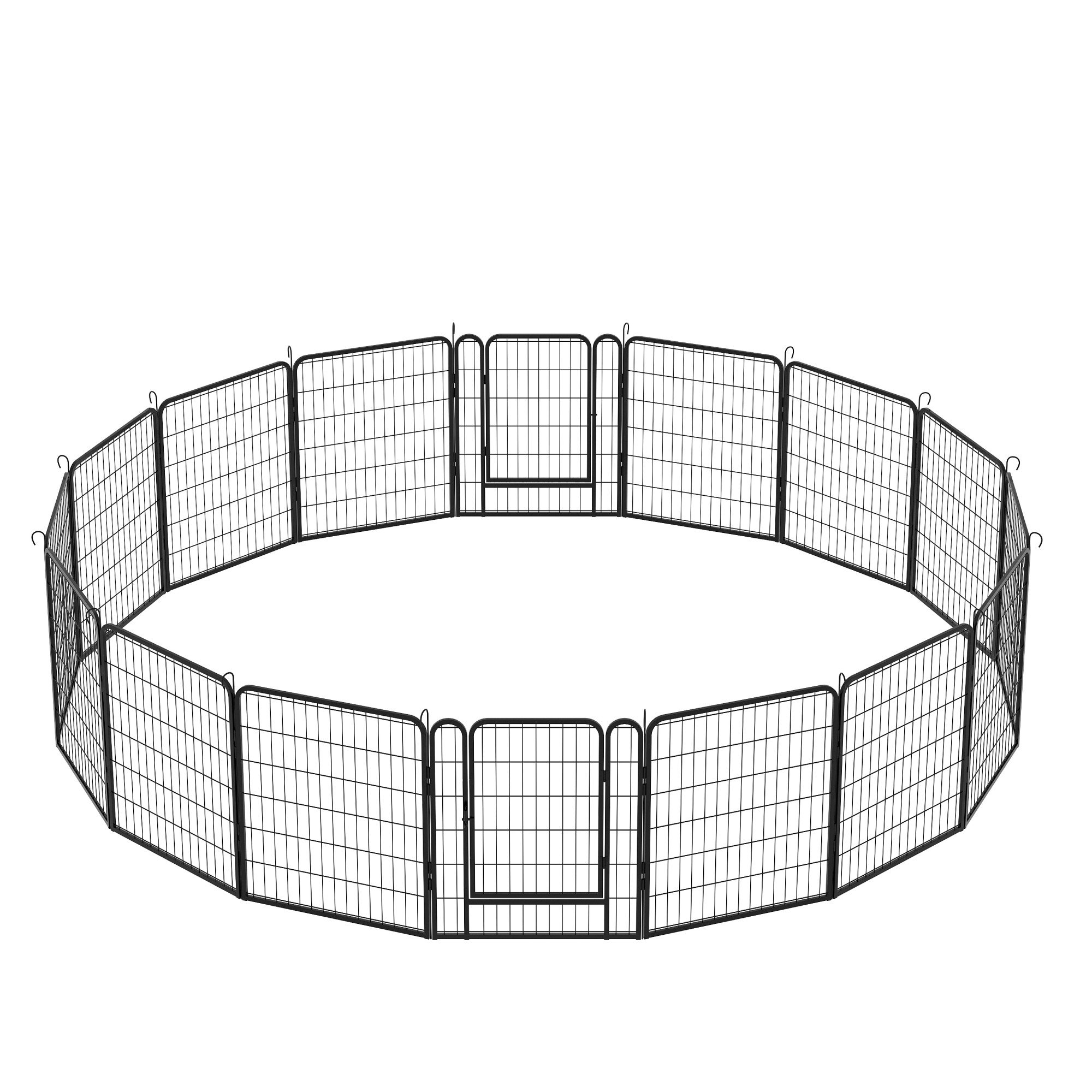 Candles By Janet LLC 16 Panel Metal Pet Pen with Gate Collapsible | Wayfair
