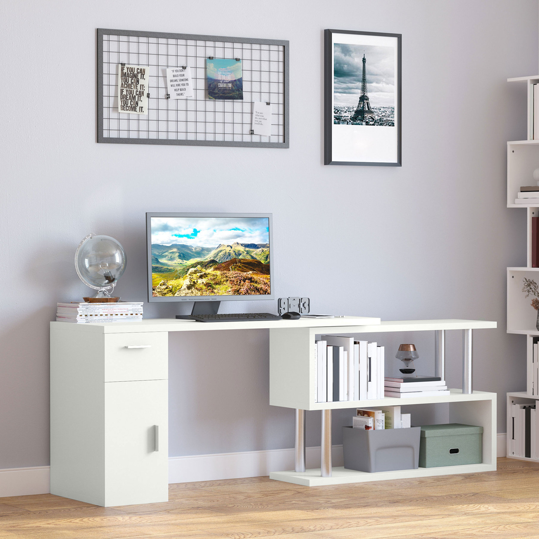 Latitude Run® Rotating Computer Desk | Wayfair