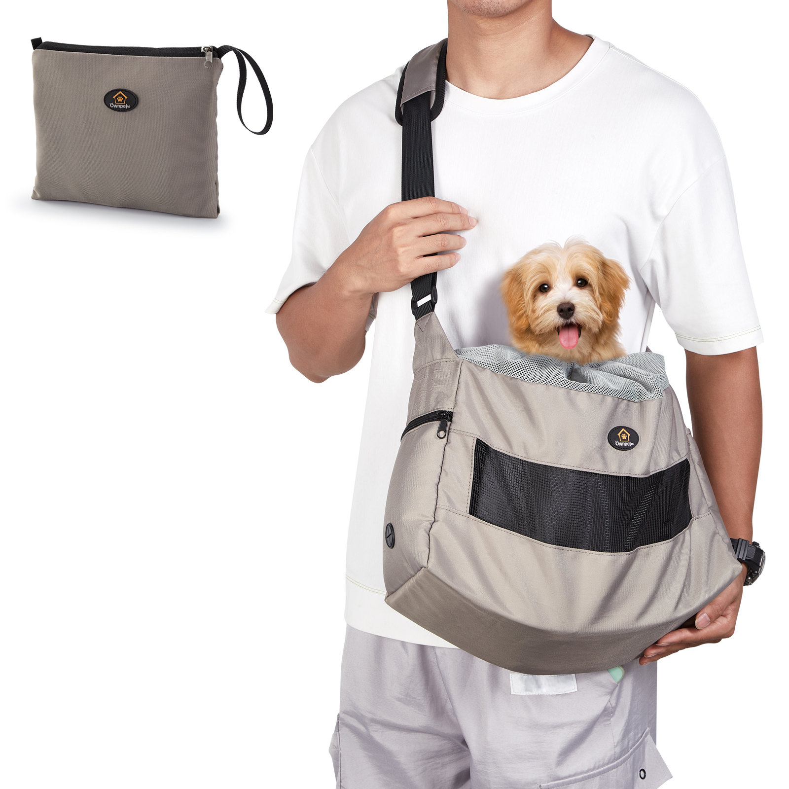 Tucker Murphy Pet™ Foldable Pet Sling Carrier For Puppies, Small Dogs ...