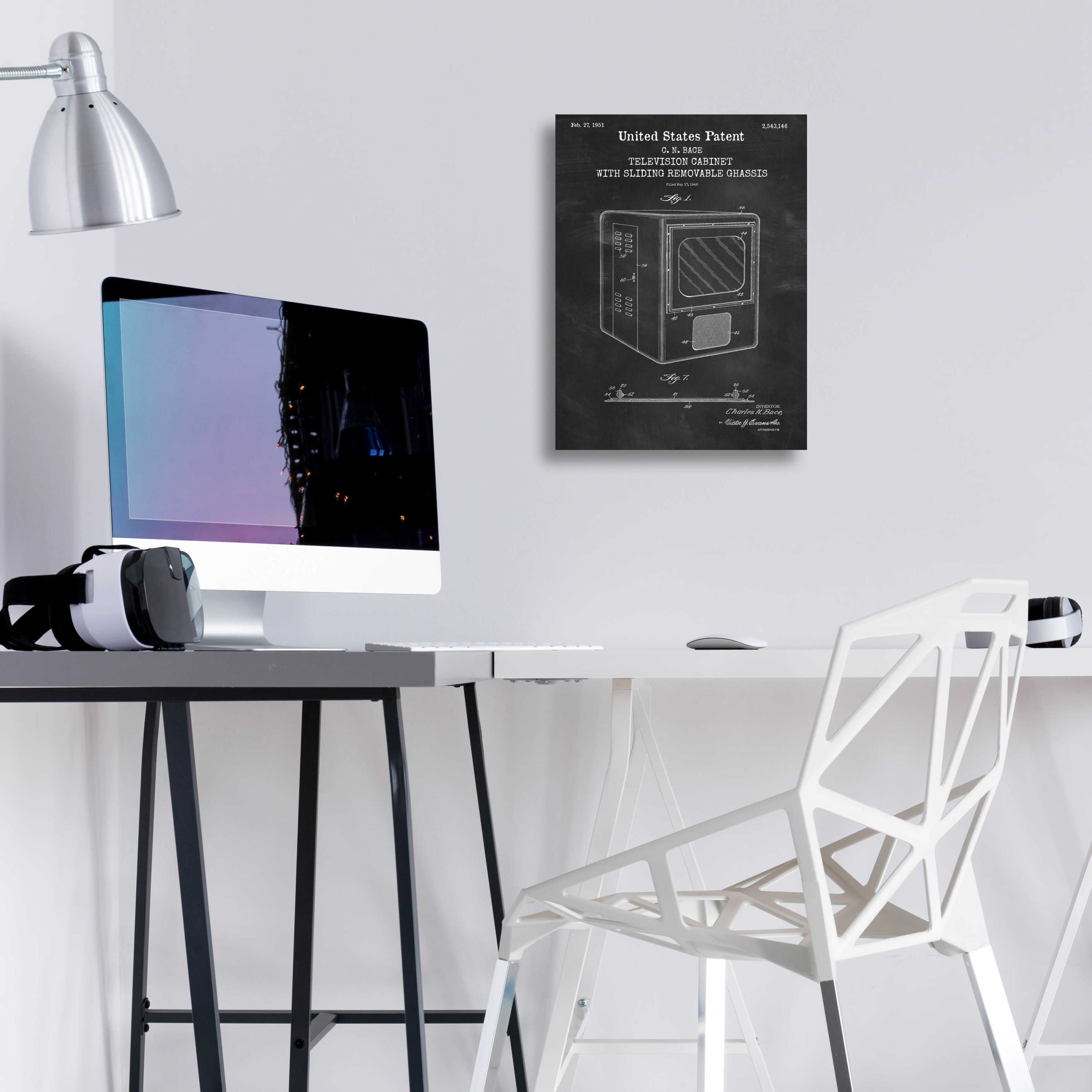 17 Stories 17 Storeys ''Television Cabinet Blueprint Patent Chalkboard ...