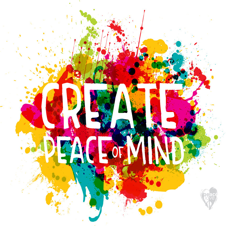 Buy Art For Less 'Paint Splatter Create Peace of Mind' Graphic Art ...