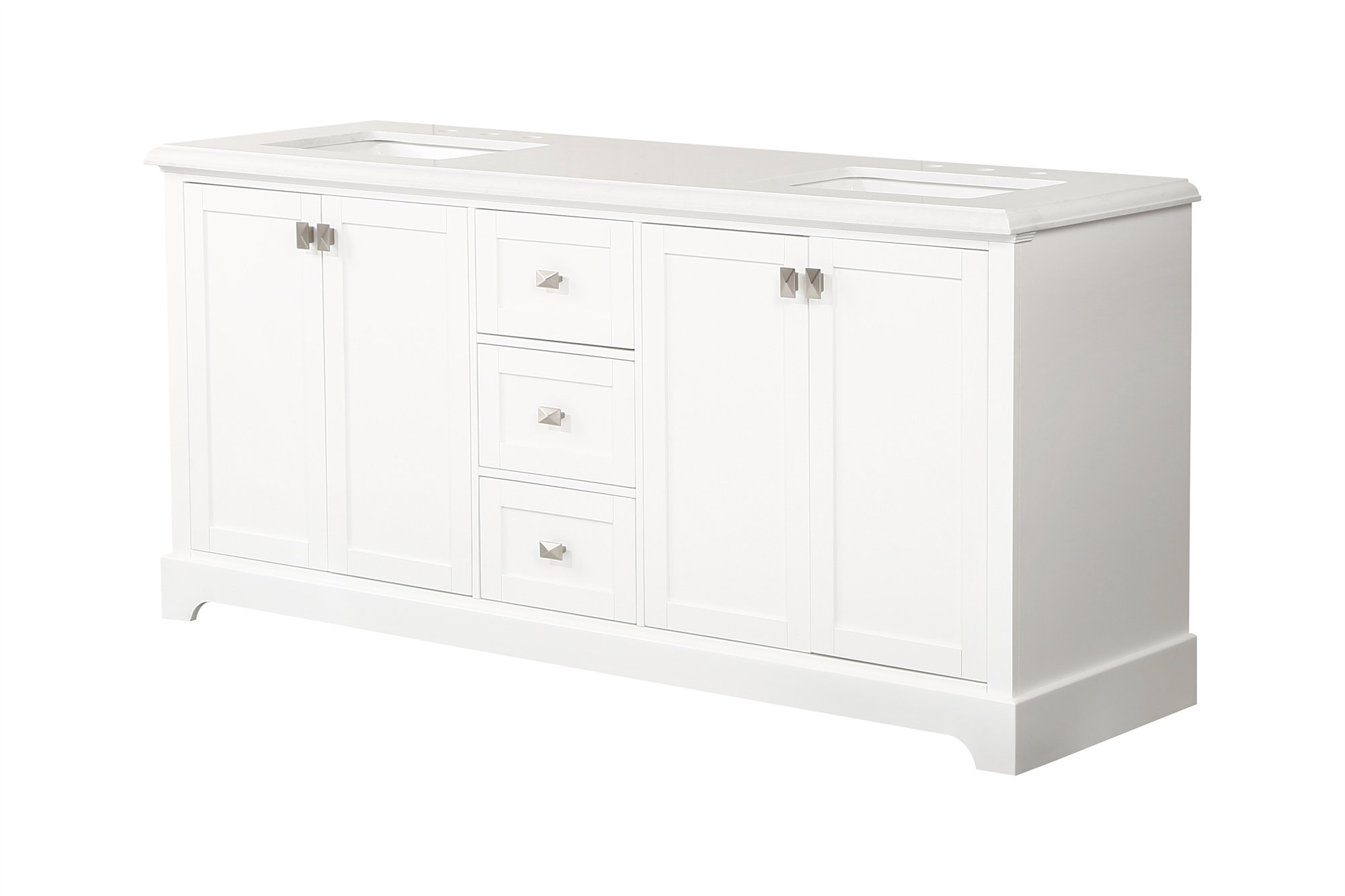 Tryimagine 72.59 Double Bathroom Vanity Base Only in White | Wayfair