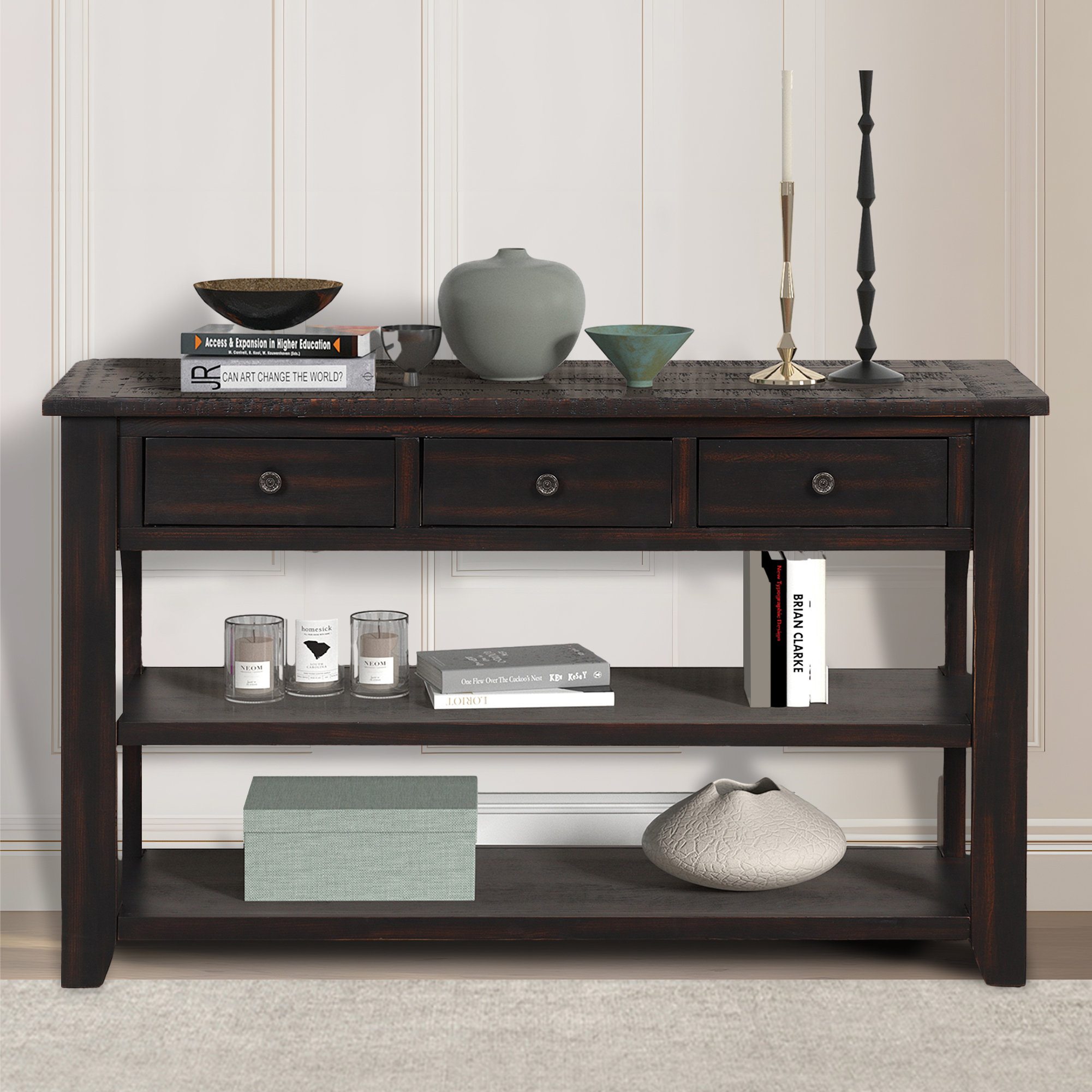 Red Barrel Studio® Aididam Modern 48.82'' Solid Wood Console Table ...