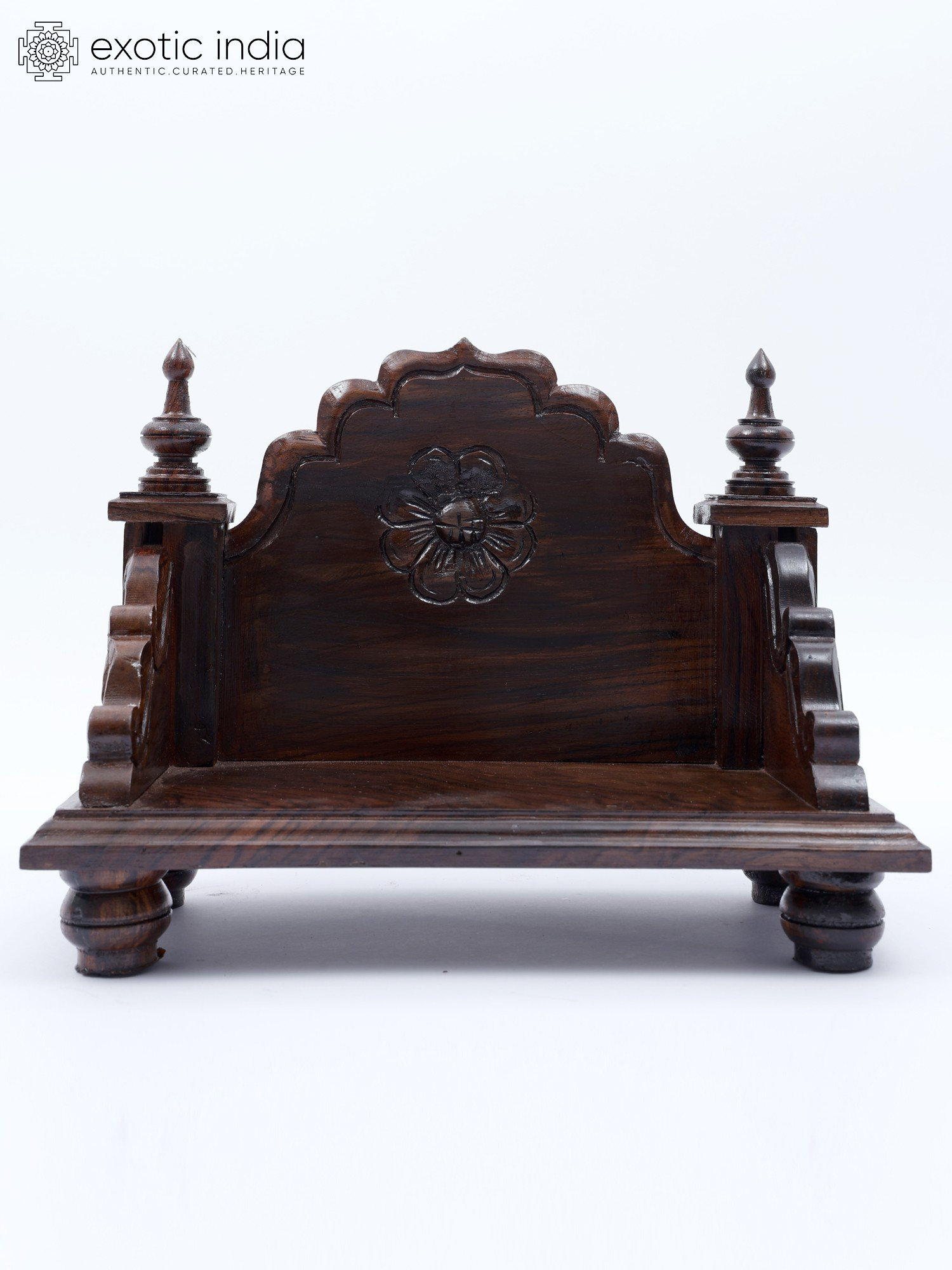 Exotic India 12" Deity Singhasan/Mandasana in Wood | Wayfair