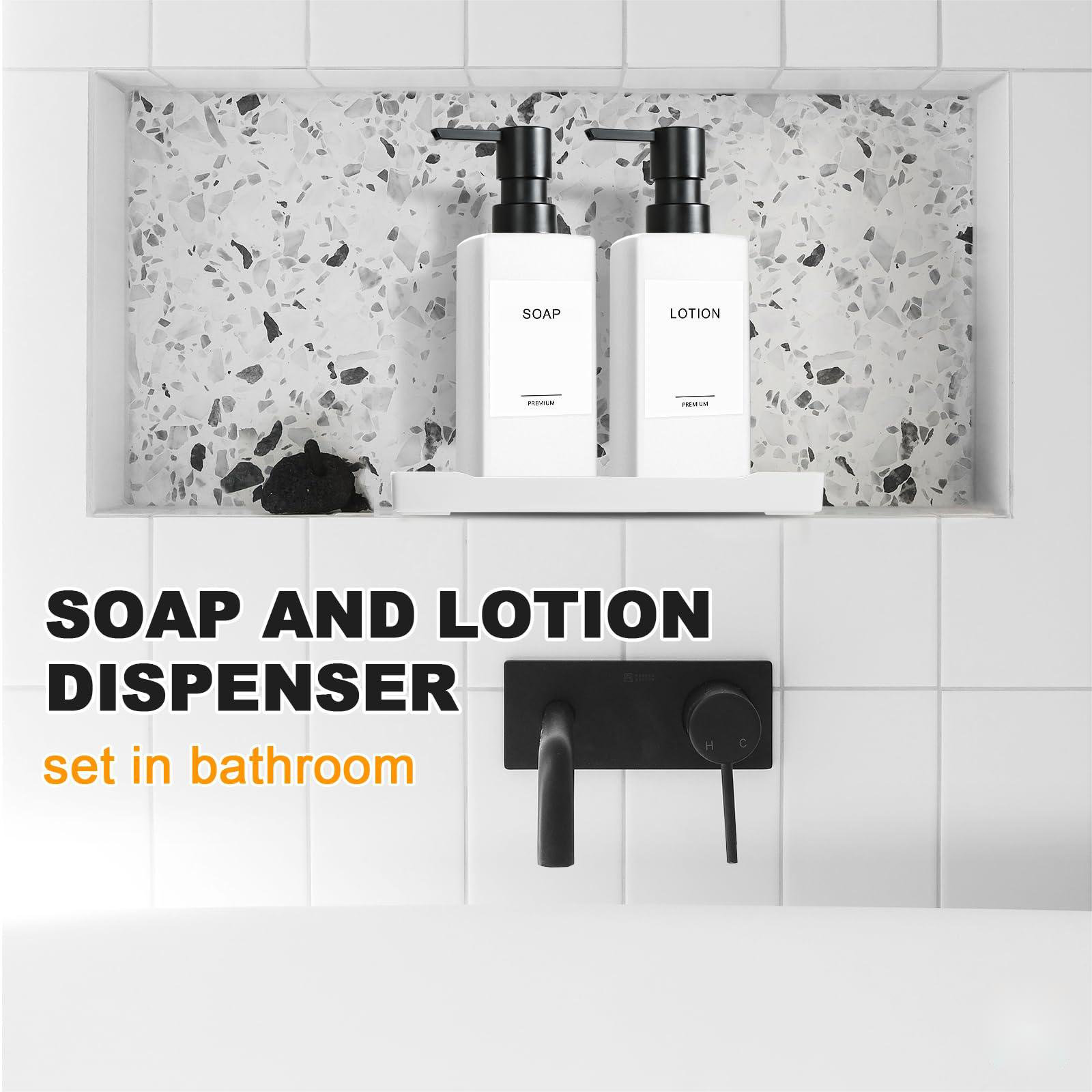 Rebrilliant Soap And Lotion Dispenser Set, Soap Dispenser Bathroom ...