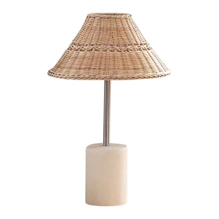 Bay Isle Home Keho - Rattan Table Lamp with Stone Base | Wayfair.co.uk