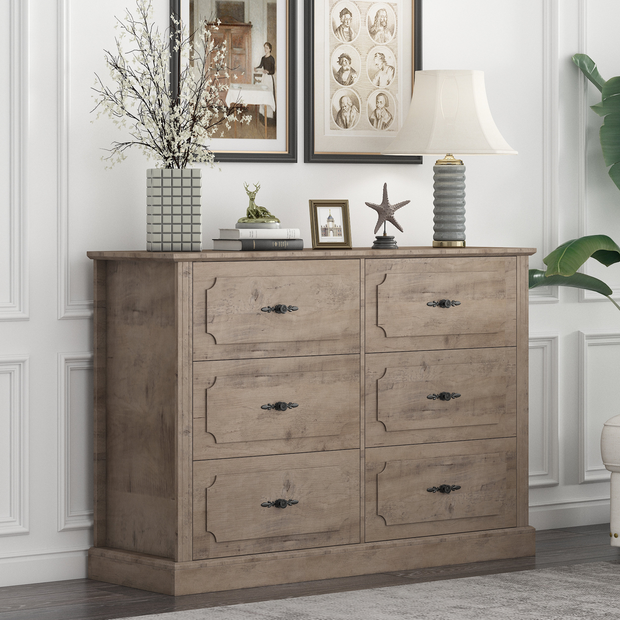 Corrigan Studio Dunshee 47.2'' W 6 Drawer Double Dresser & Reviews ...