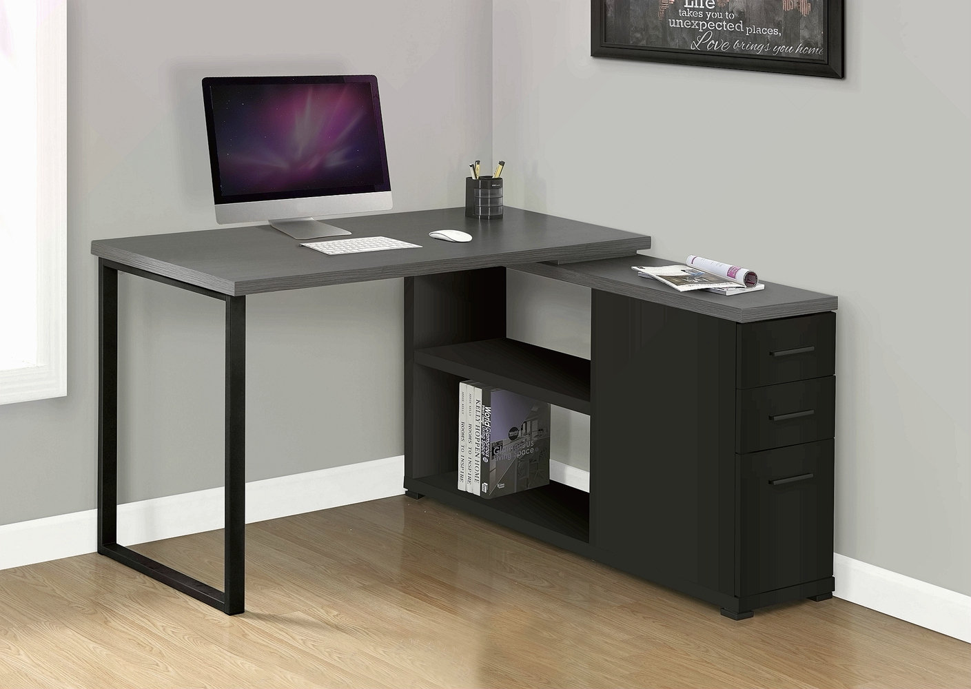 Ivy Bronx Computer Desk, Home Office, Corner, Left, Right Set-Up ...