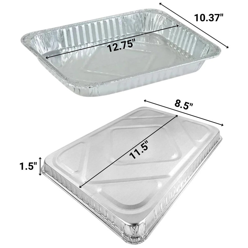 Nicole Fantini Disposable Aluminum Half Size Medium/Shallow Pans with ...