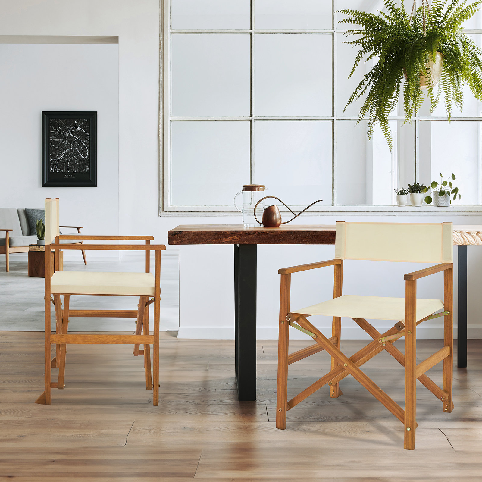 Arlmont & Co. 2-Piece Wooden Folding Director Chair | Wayfair