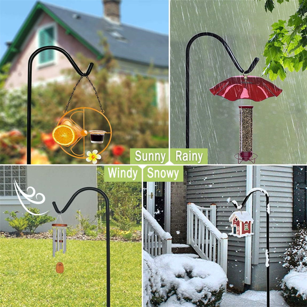 Lark Manor™ 76 Inch Tall Shepherd Hooks With 5-Forked Base, Adjustable ...