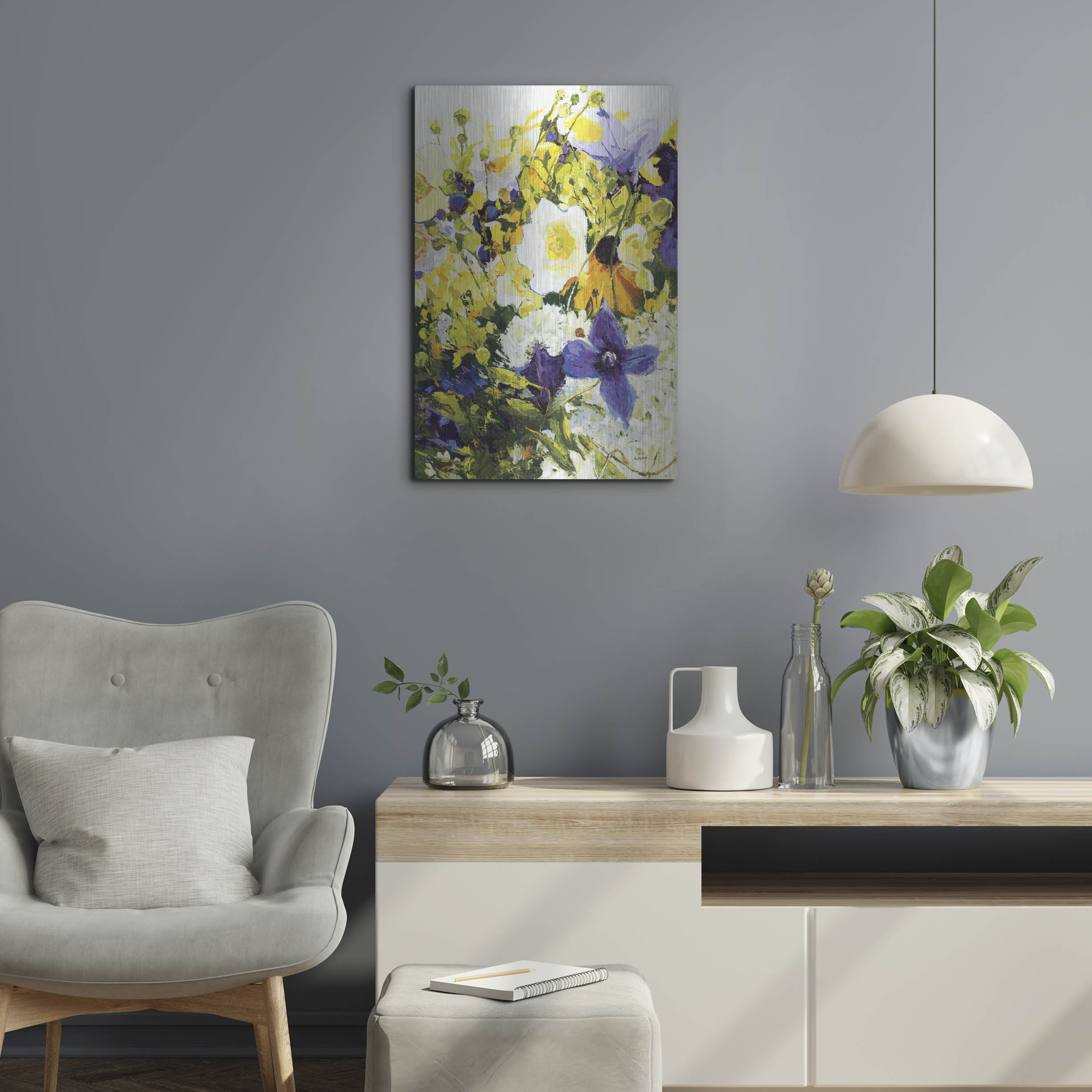 Winston Porter 'White Anemones' by Shirley Novak Metal Wall Art, 16" x ...