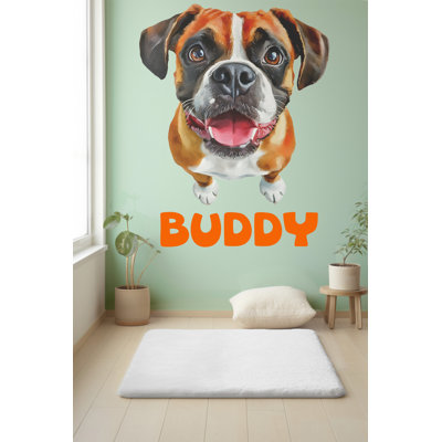 Stickalz Personalized Dog Vinyl Wall Sticker - Custom Dog Name Decal ...