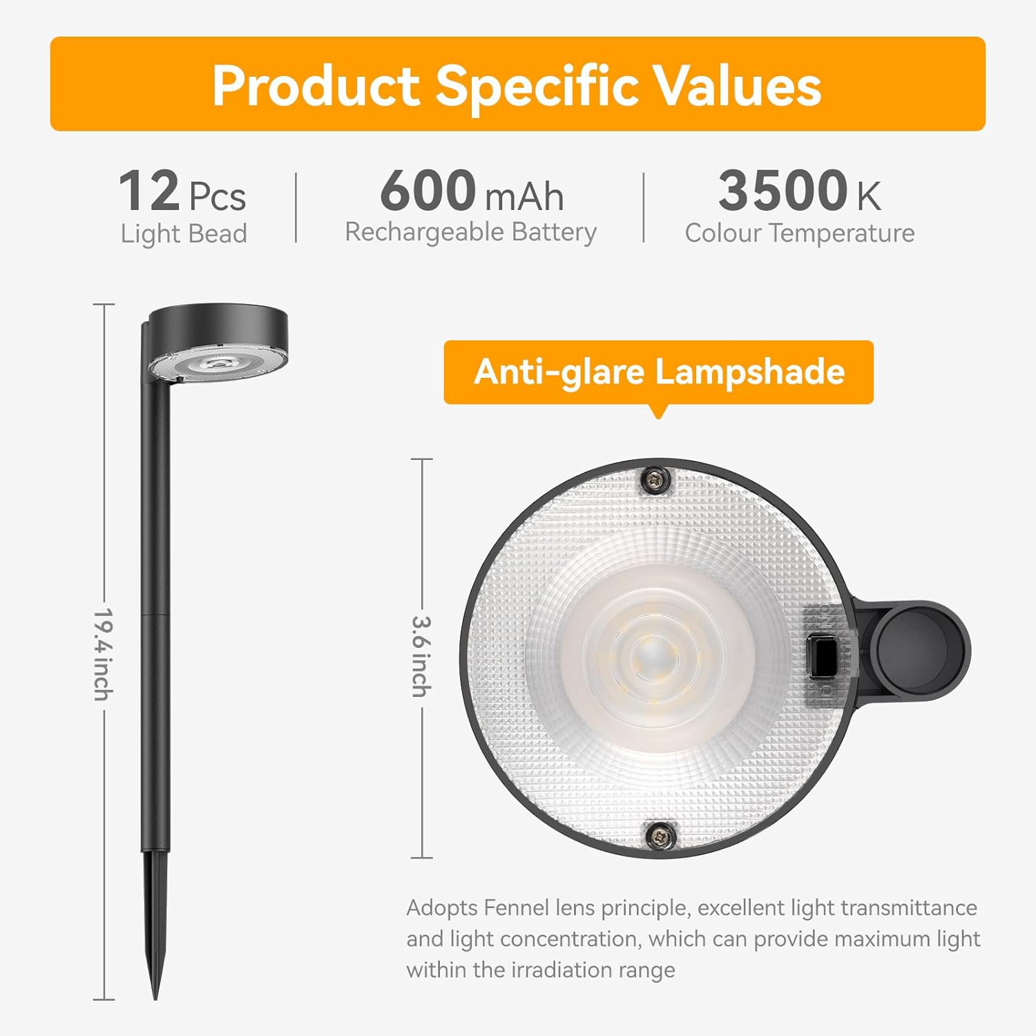 LETMY Solar Pathway Lights Outdoor, Bright Led Solar Lights Outdoor ...