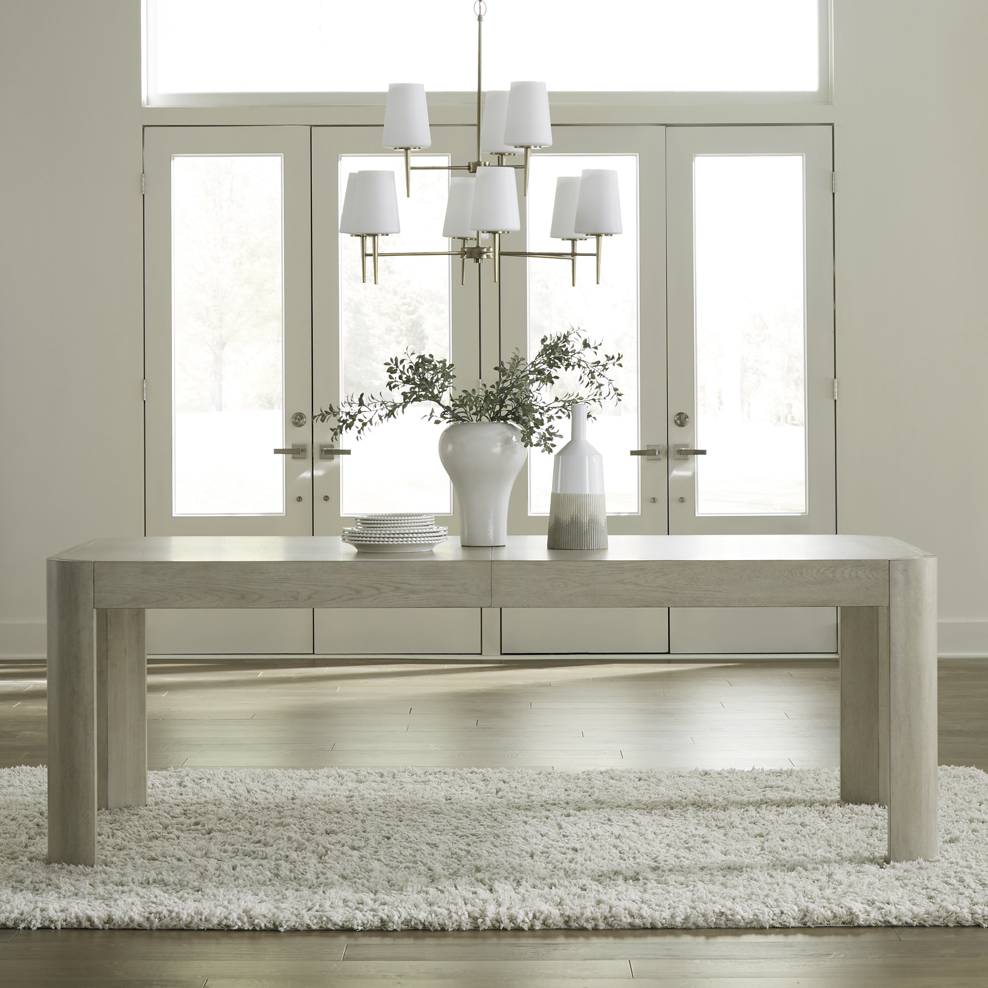 Millwood Pines Shaly Rectangular Leg Dining Table | Wayfair