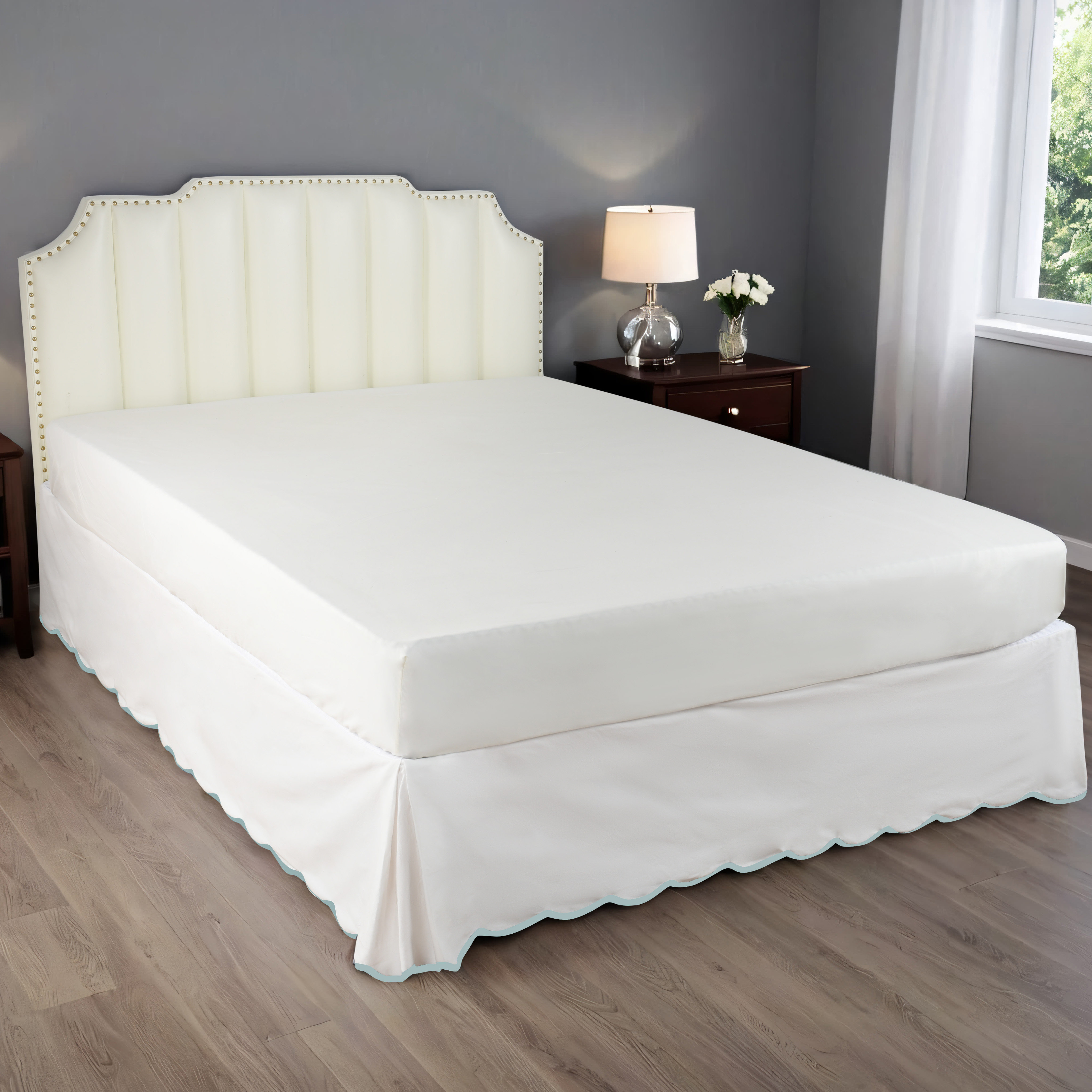 Homechoice International Group Chic Bed Skirt - Easy Fit Scallop Edge ...