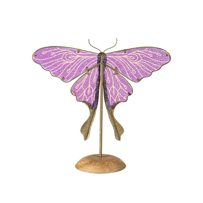 House of Hampton® Joichiro Moth Animals Weather Resistant Garden Statue ...