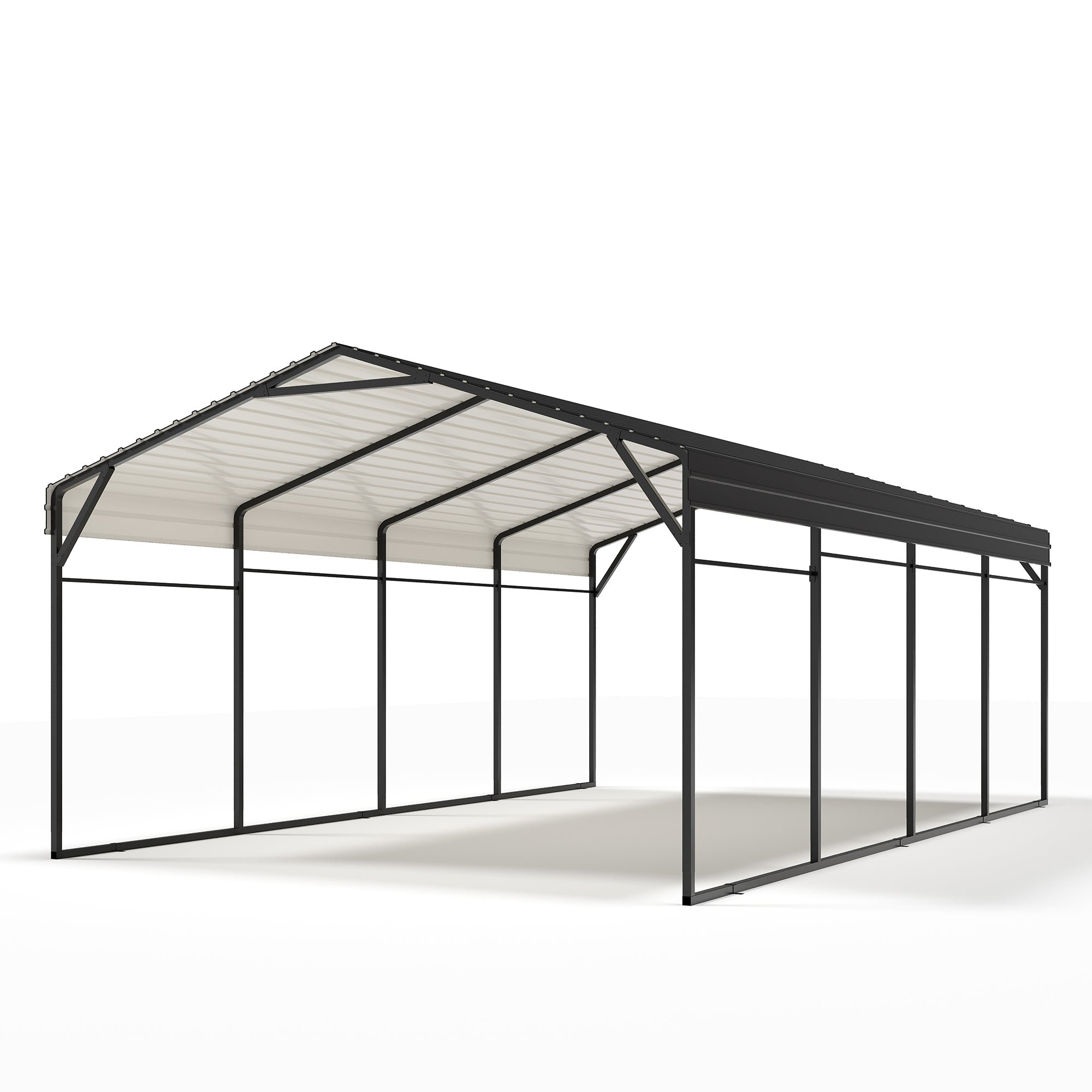 Lausaint Home 12 X 20 FT Galvanized Steel Carport | Wayfair